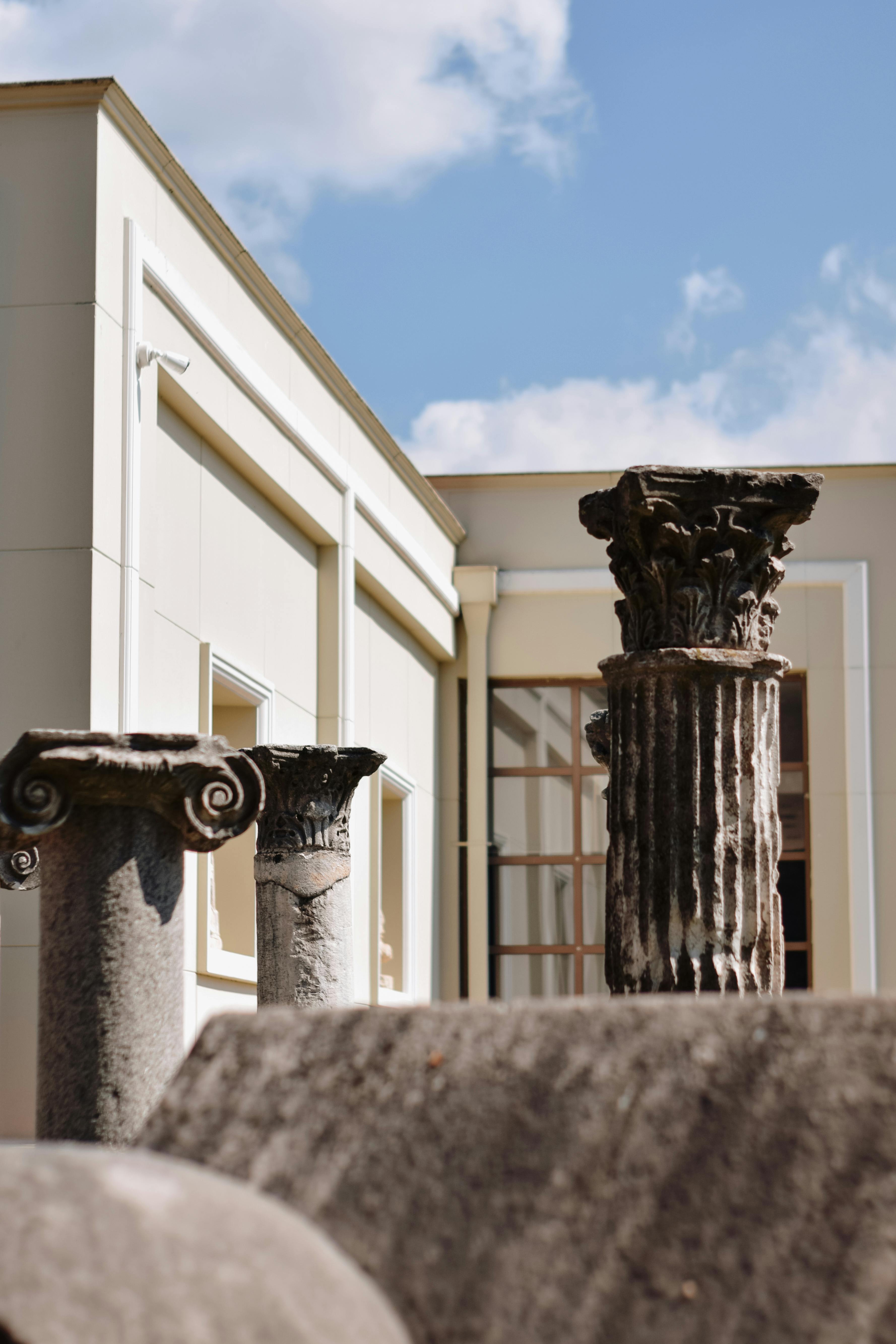 Marble Capitals of Ancient Columns in Kocaeli Museum Yard · Free Stock ...