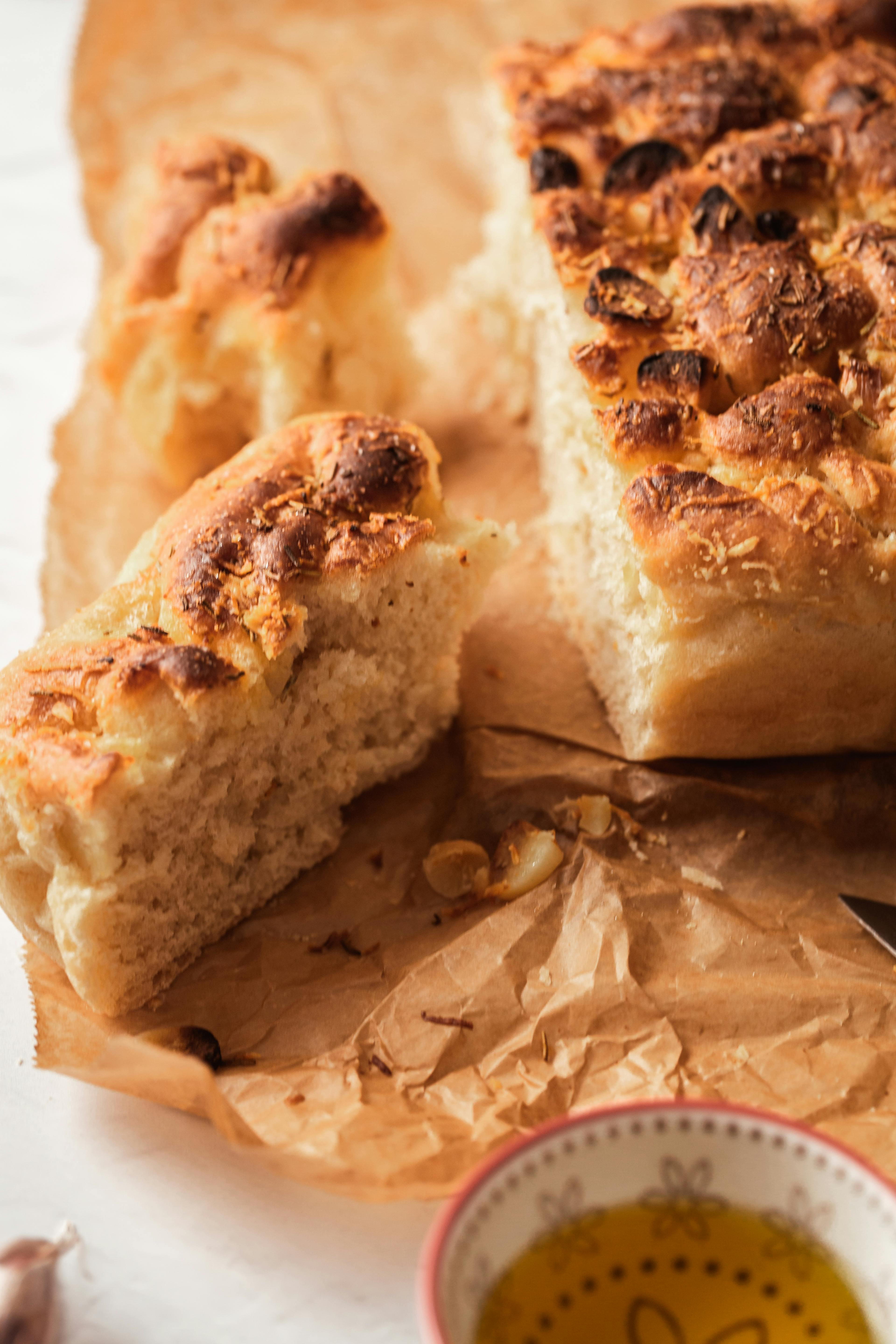 Fresh Focaccia Italian Bread · Free Stock Photo