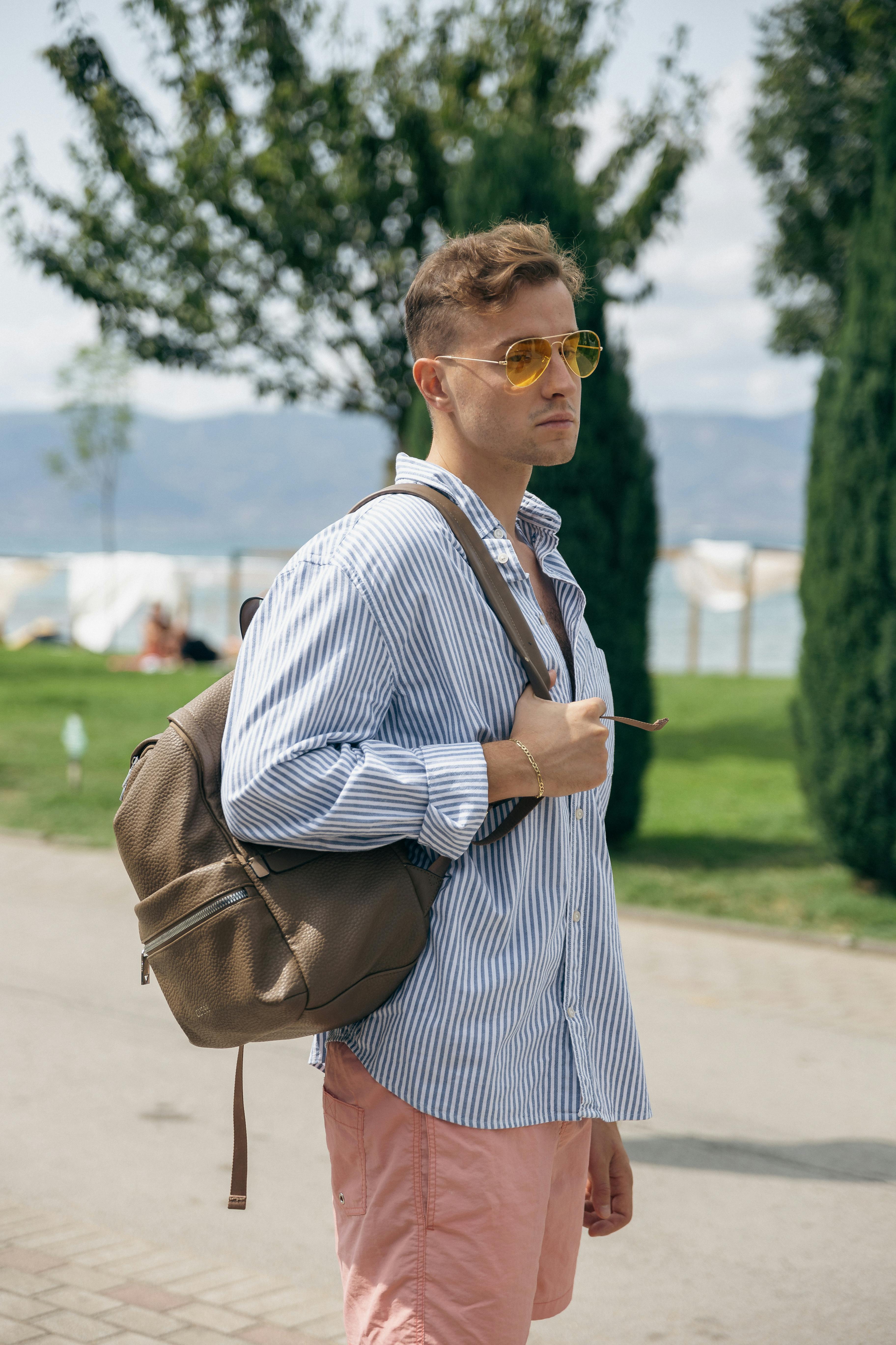 Man Dressed for Camping in the Forest · Free Stock Photo