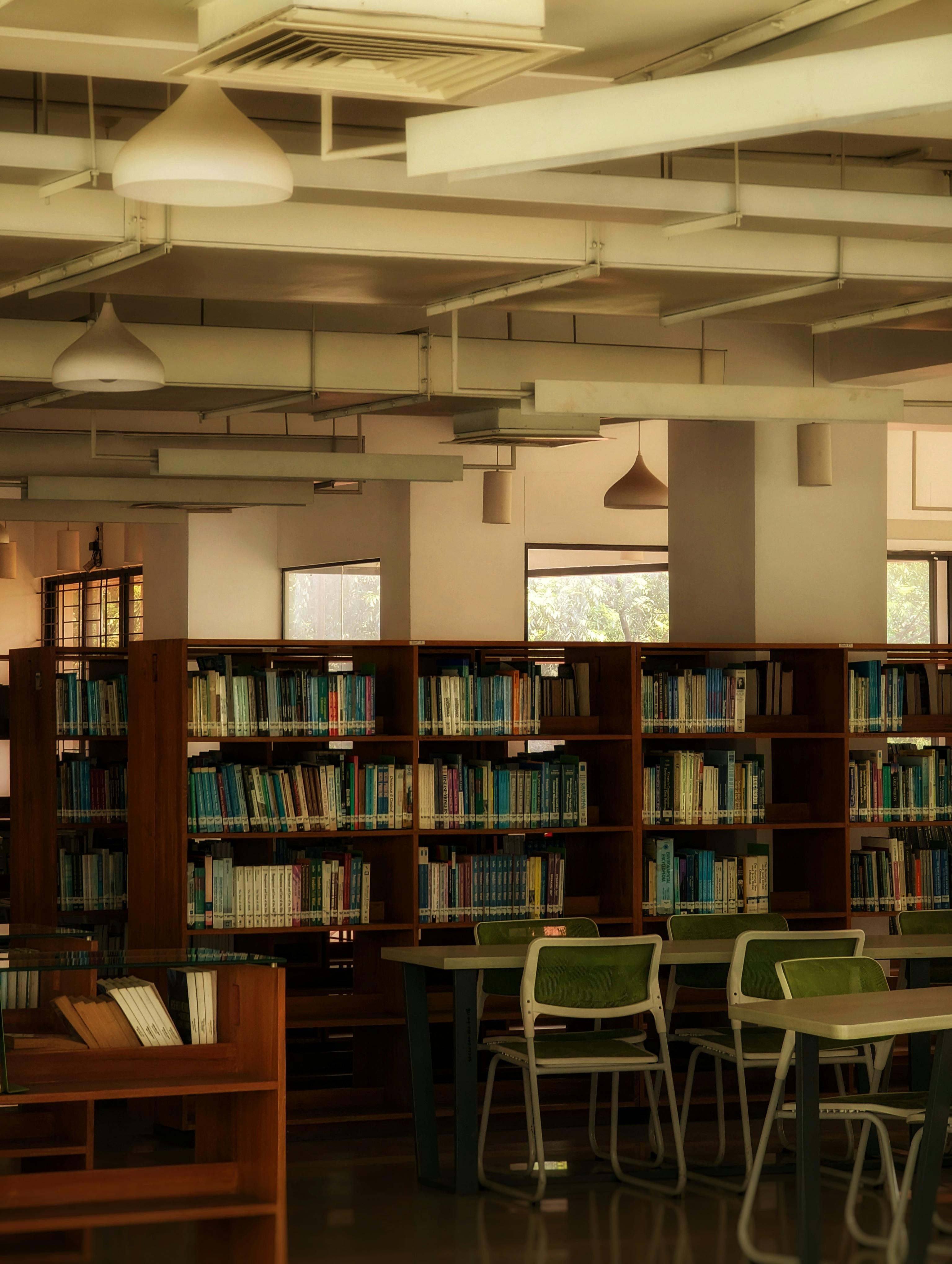 People at Library Sitting Down at Tables · Free Stock Photo