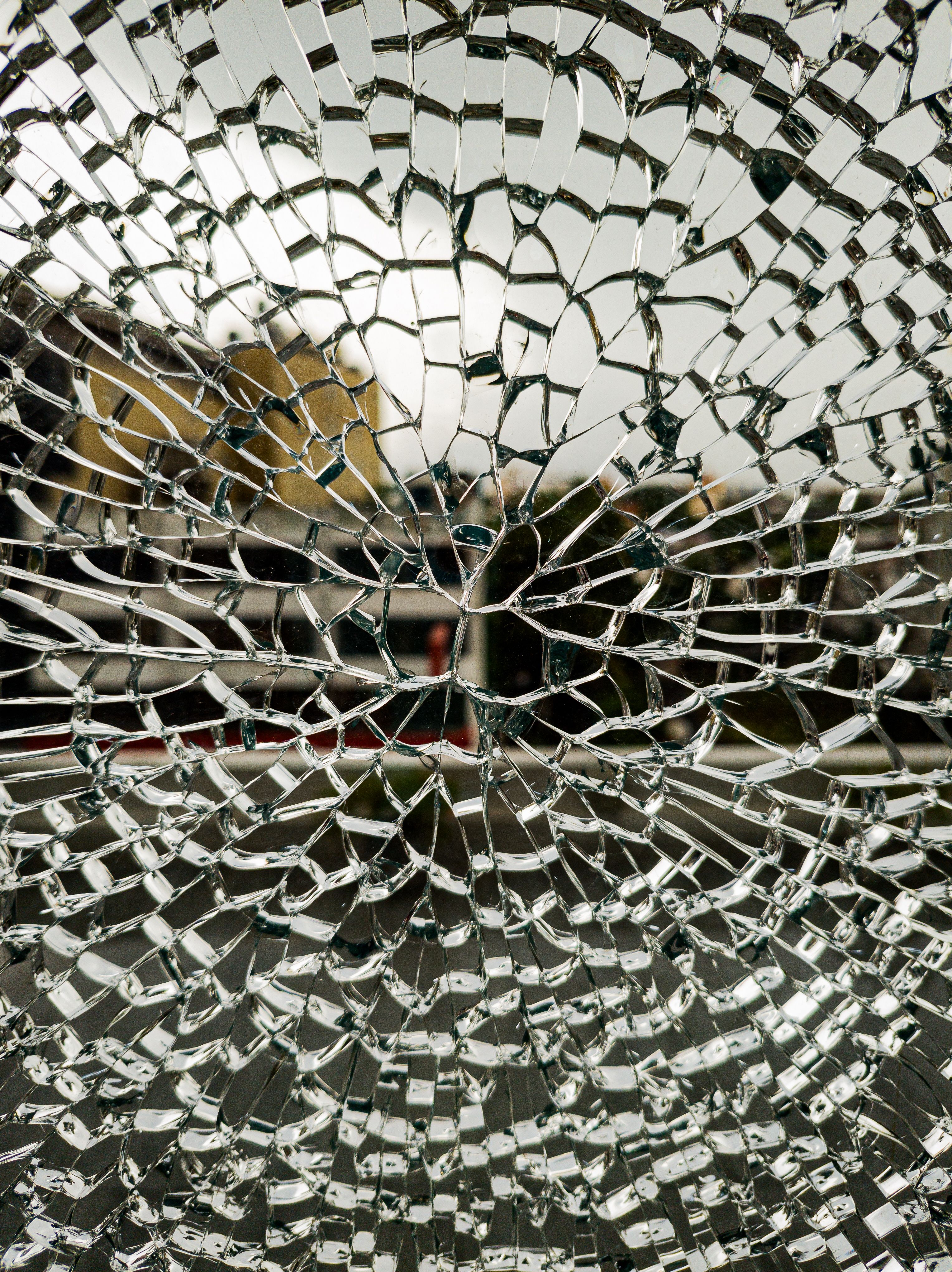 Broken Glass in a Mirror · Free Stock Photo