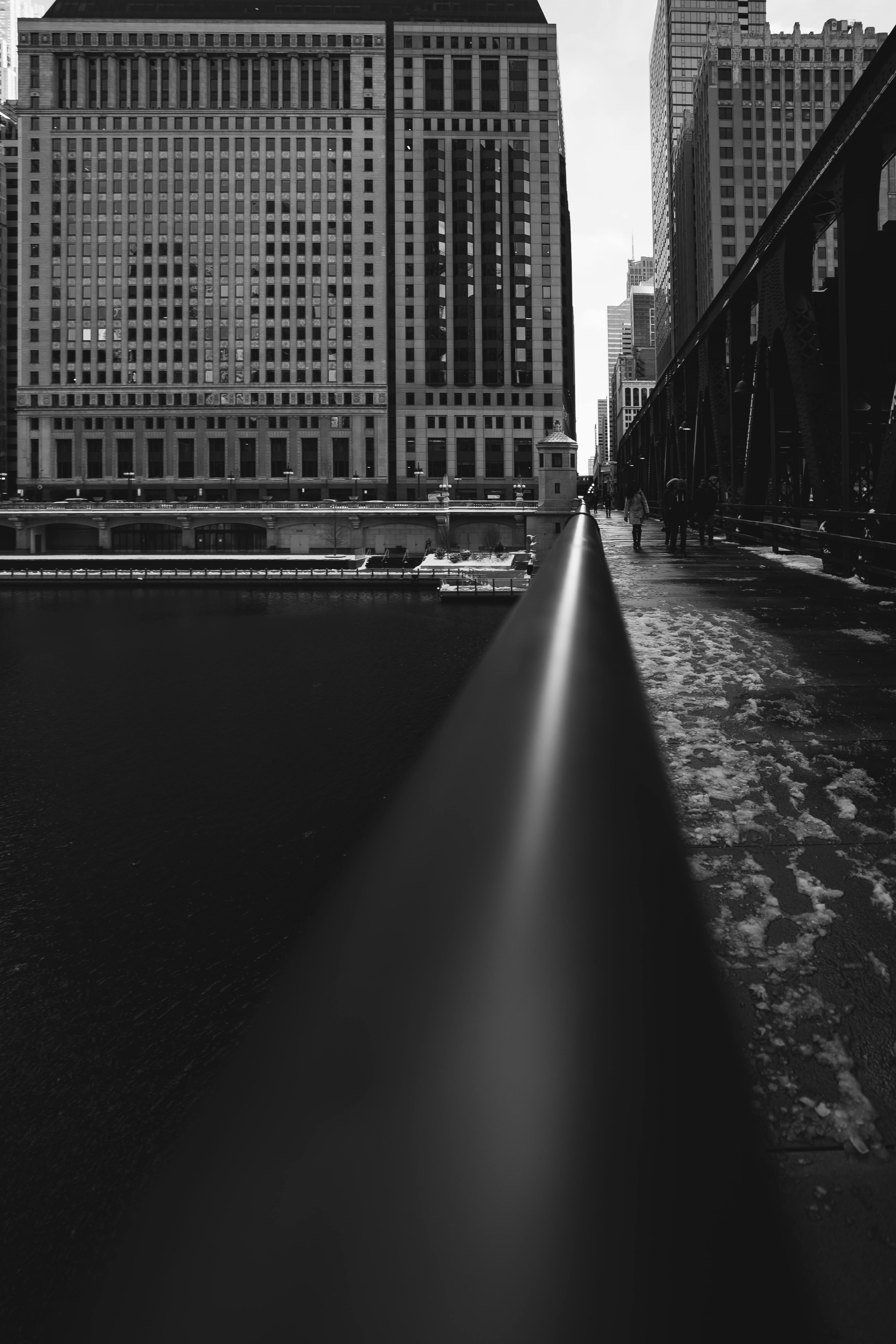 People Looking Down A Bridge · Free Stock Photo