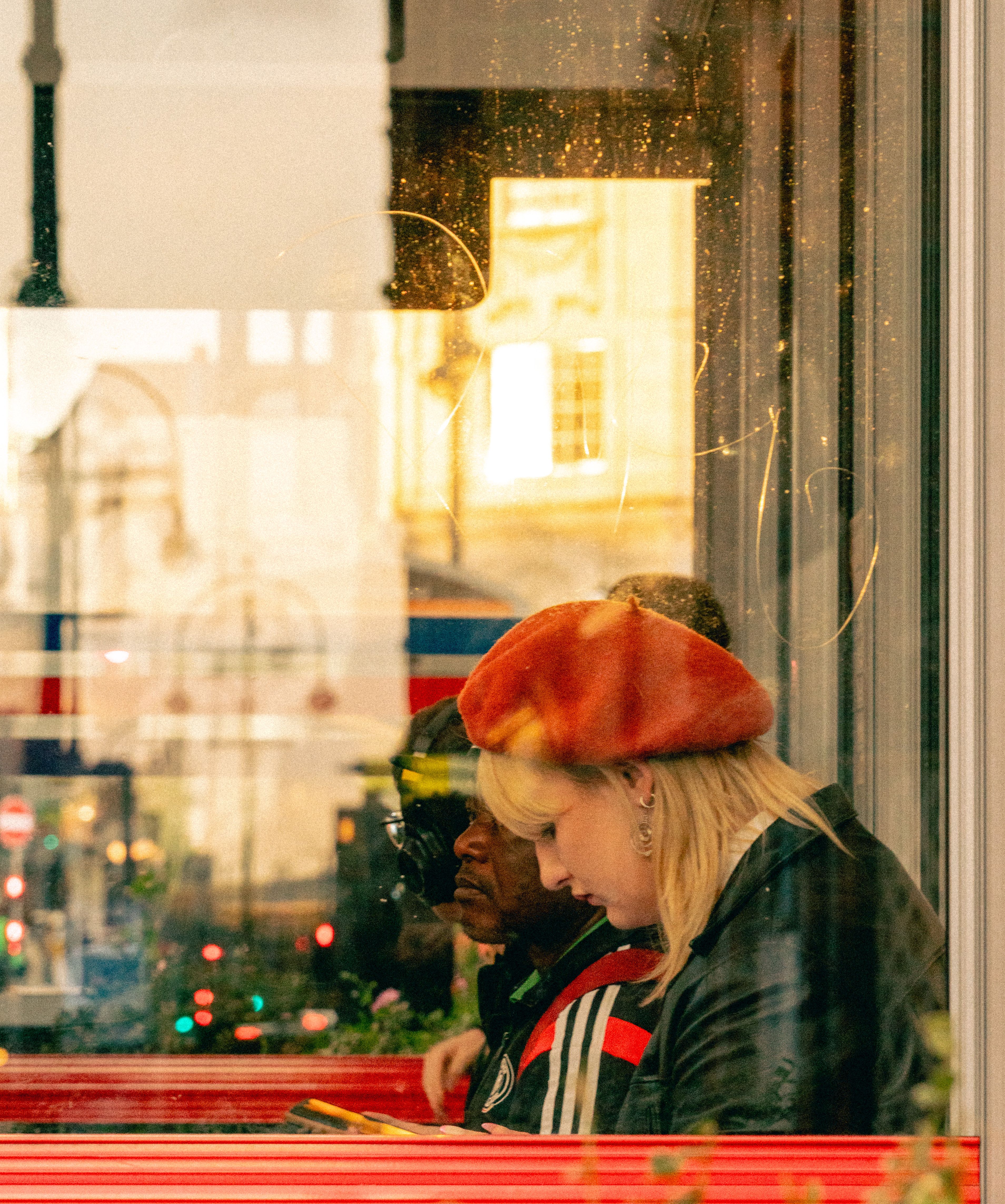 Person Leaning On A Glass Window · Free Stock Photo