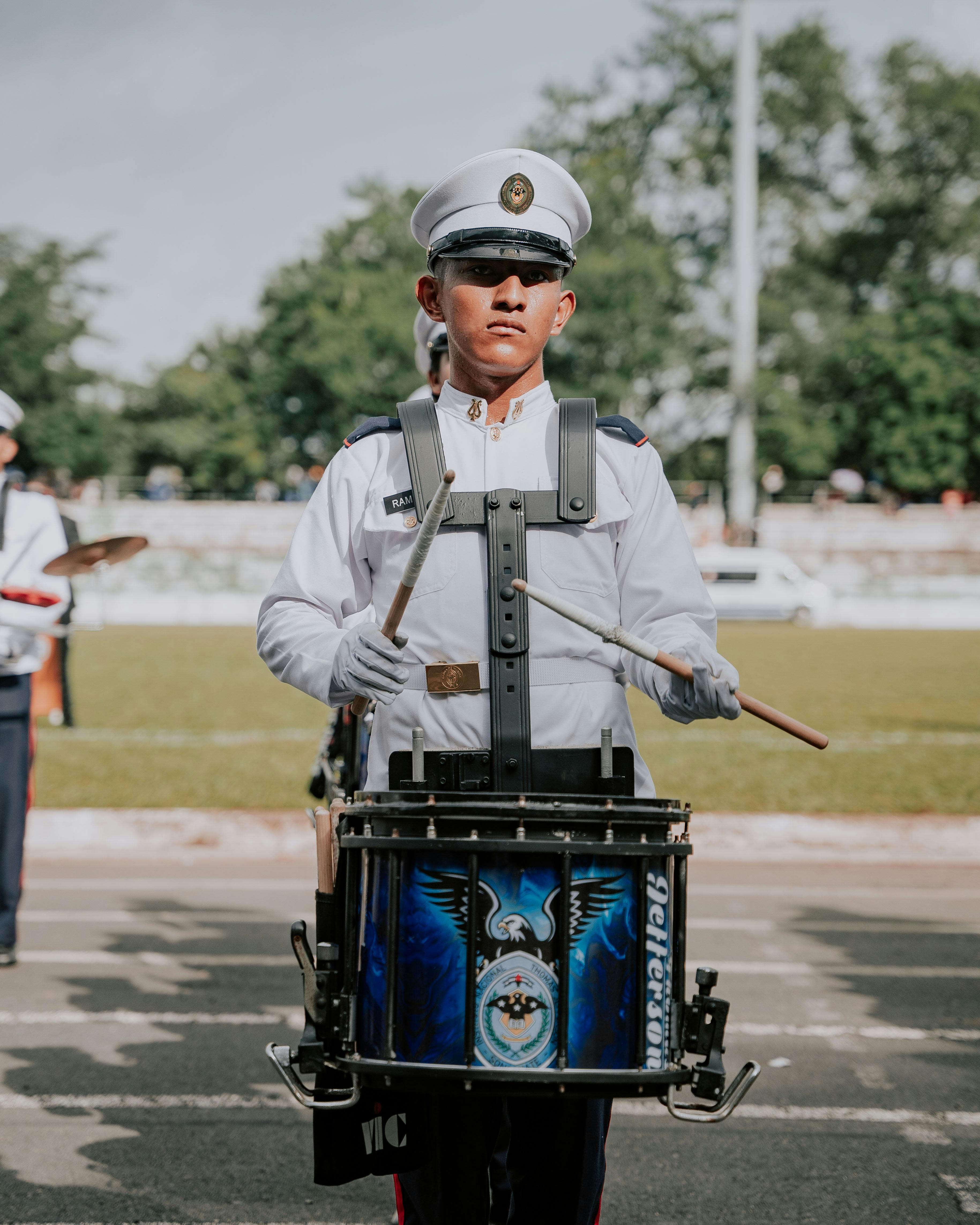 Soldiers Playing Instruments during a Military Parade · Free Stock Photo