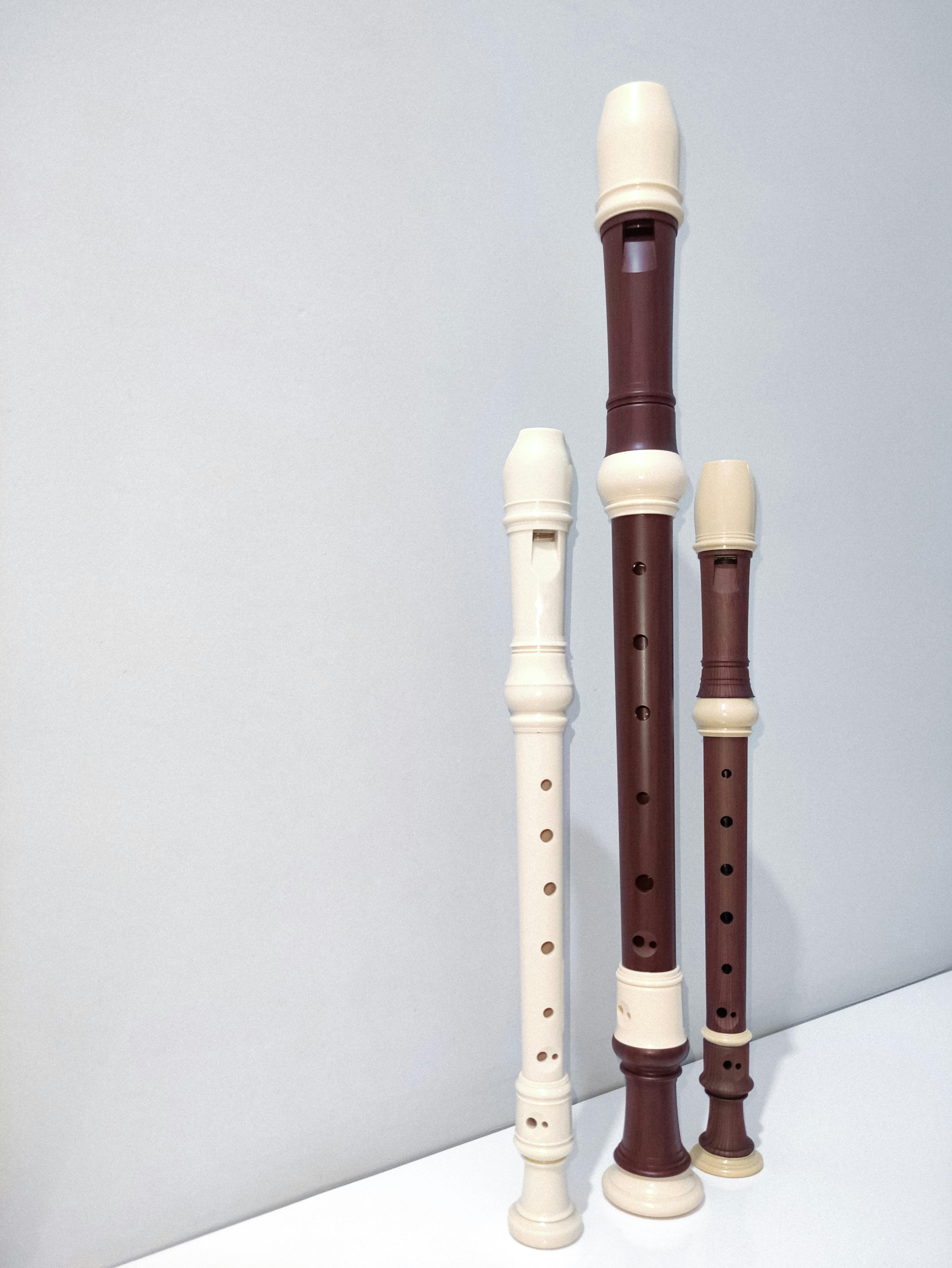 Wooden Flutes Leaning on a White Wall · Free Stock Photo