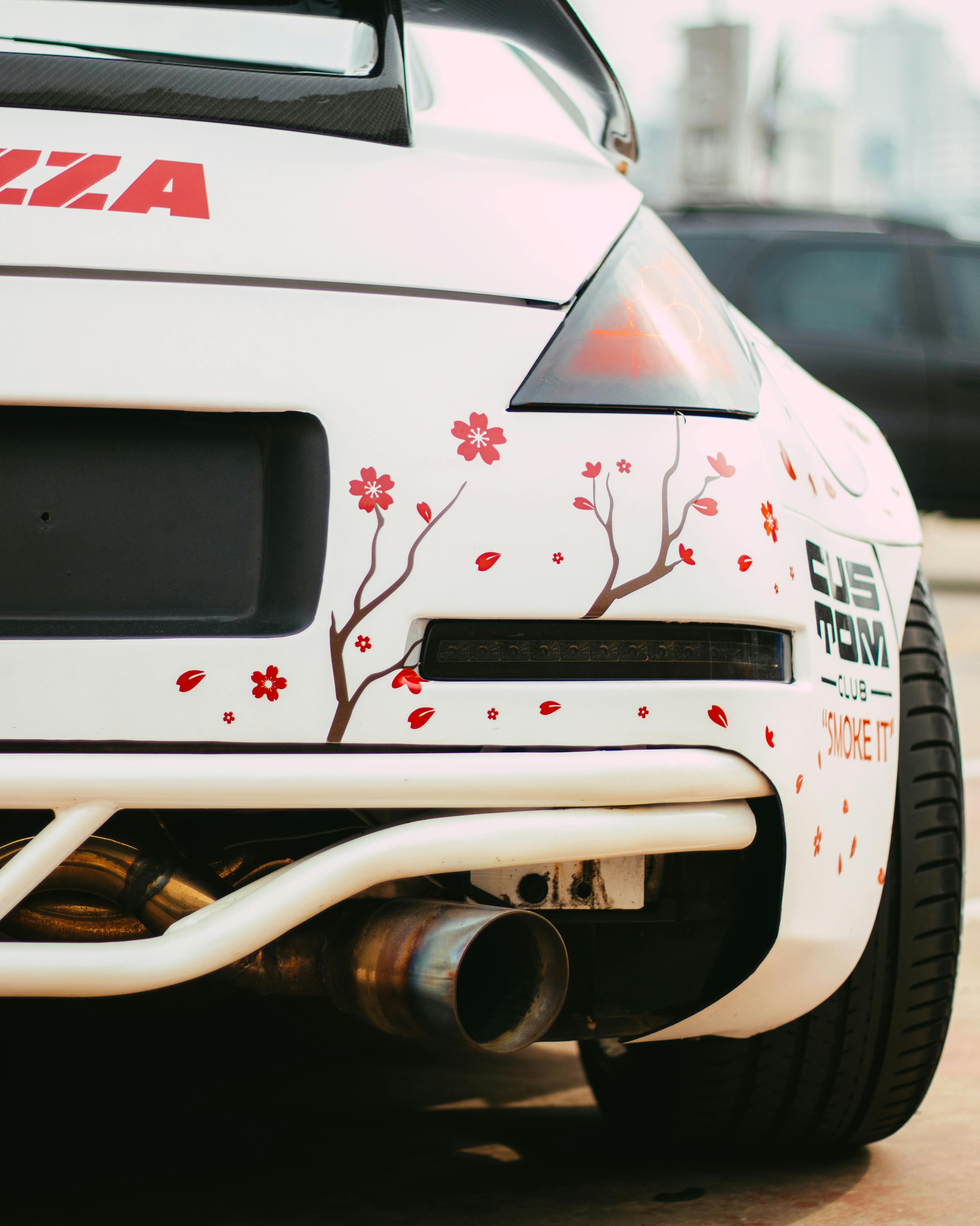 Floral Pattern on Car Rear Bumper · Free Stock Photo