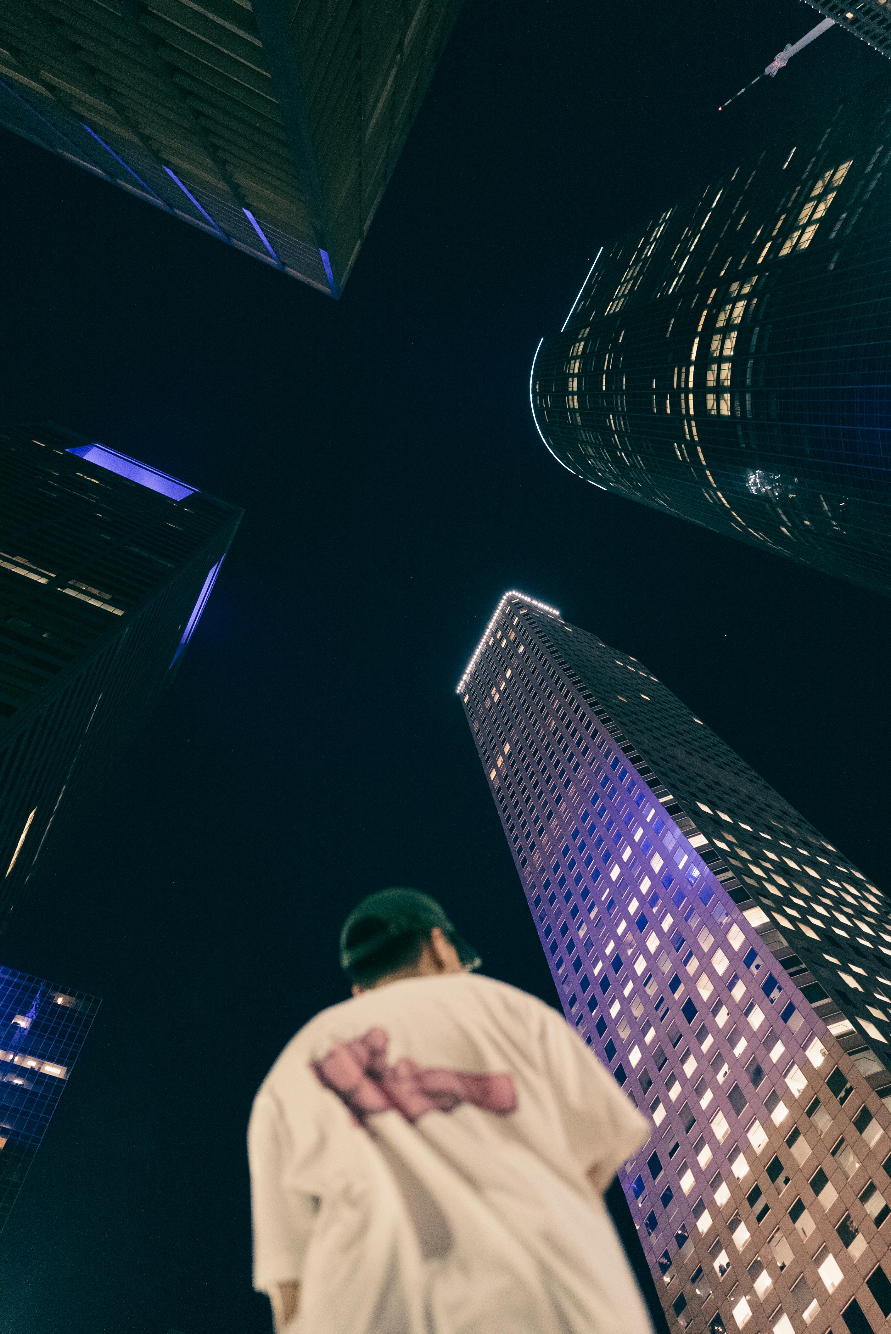 Photo of a Person Watching over City Lights during Night Time · Free ...