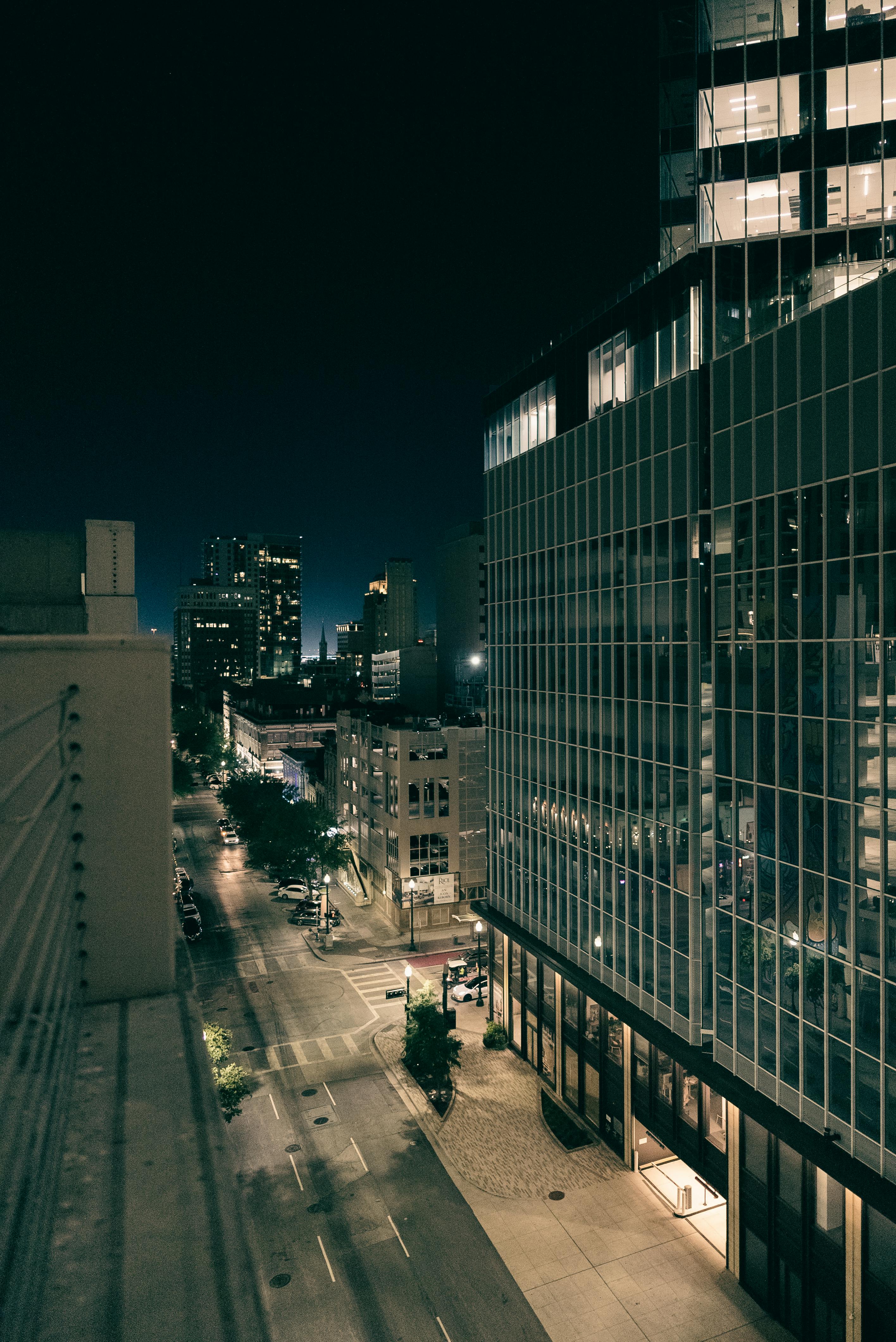 Empty Street with Modern Lamps · Free Stock Photo