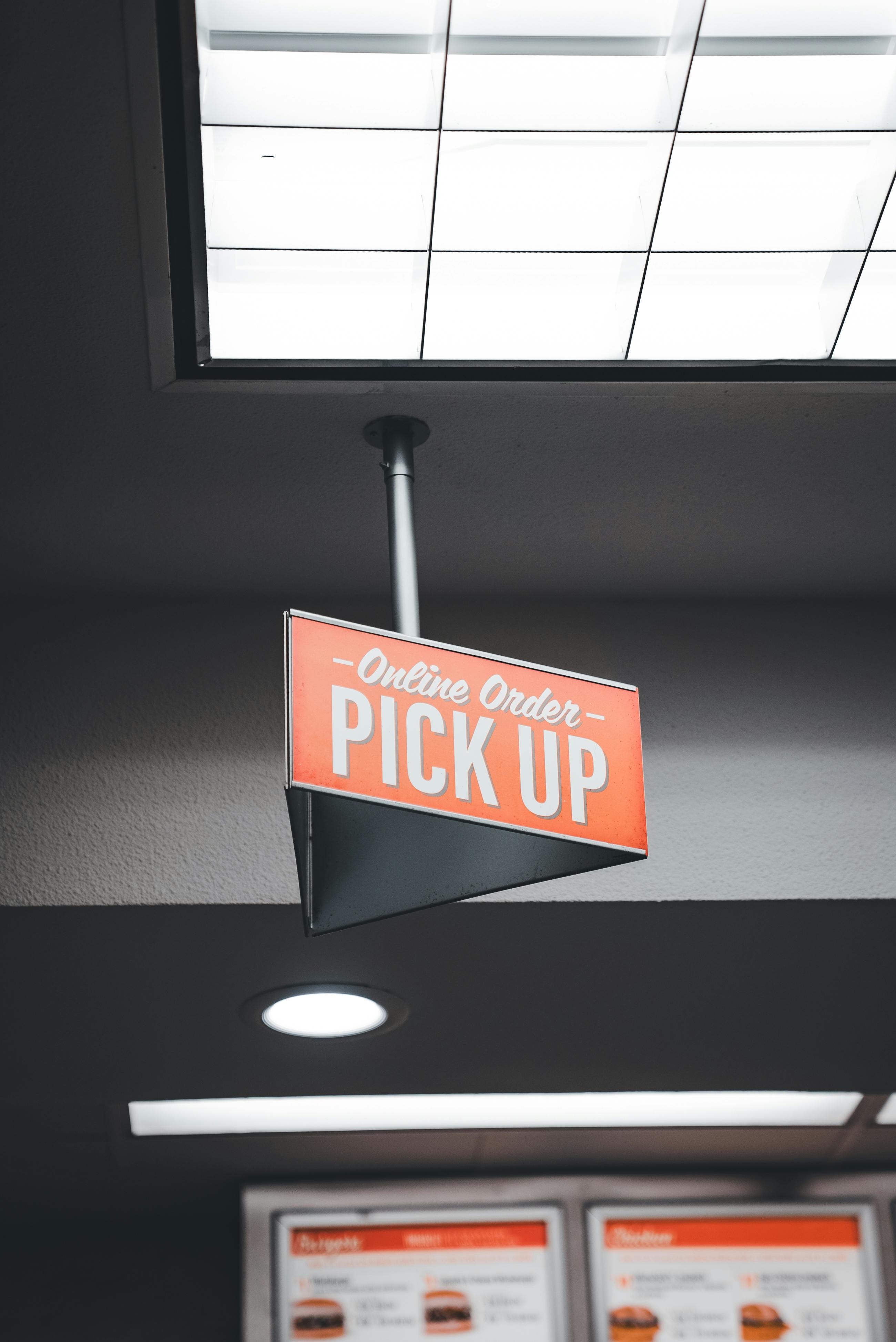 Close up view of neon drivethru sign · Free Stock Photo