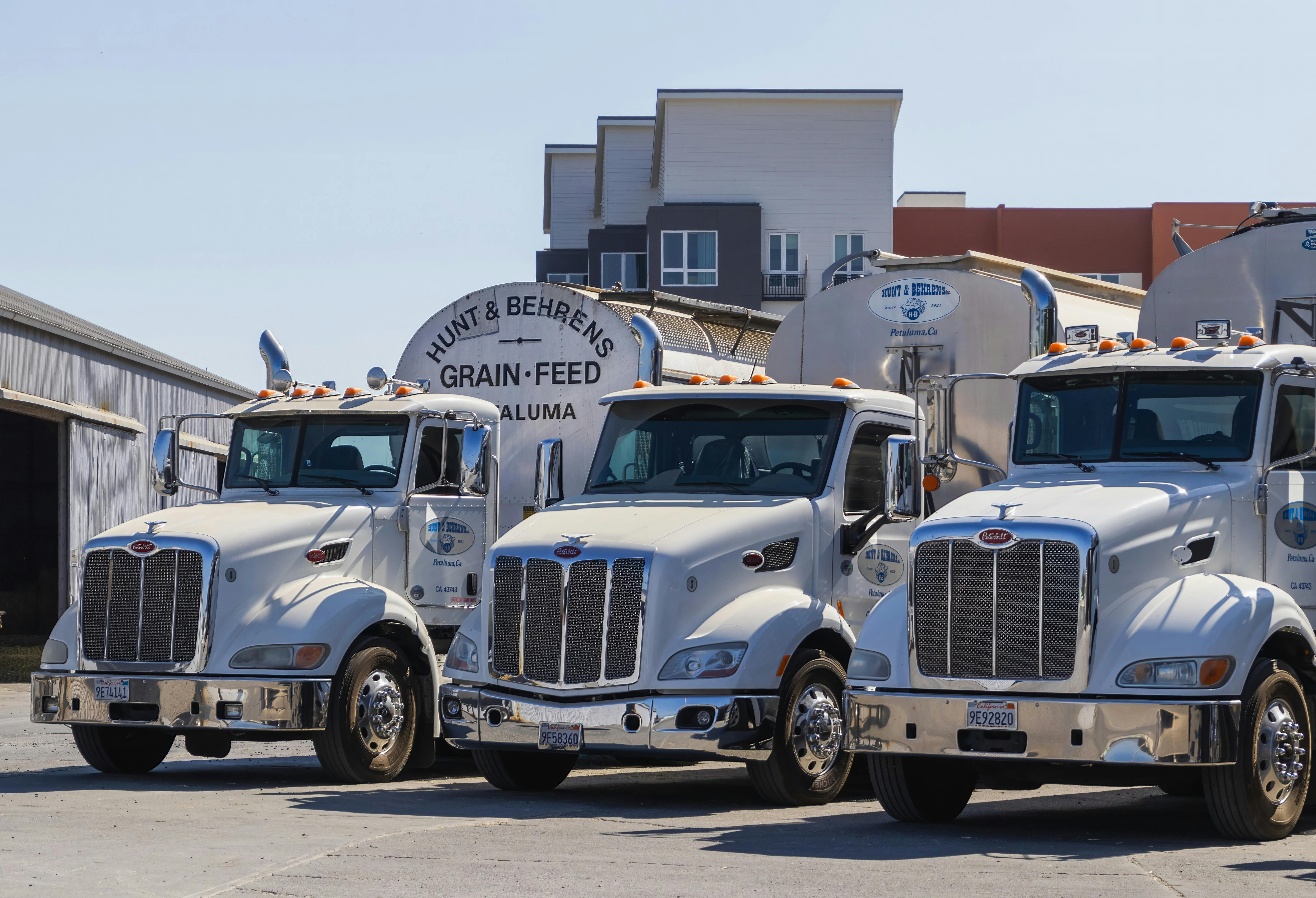 Three Tanker Trucks · Free Stock Photo
