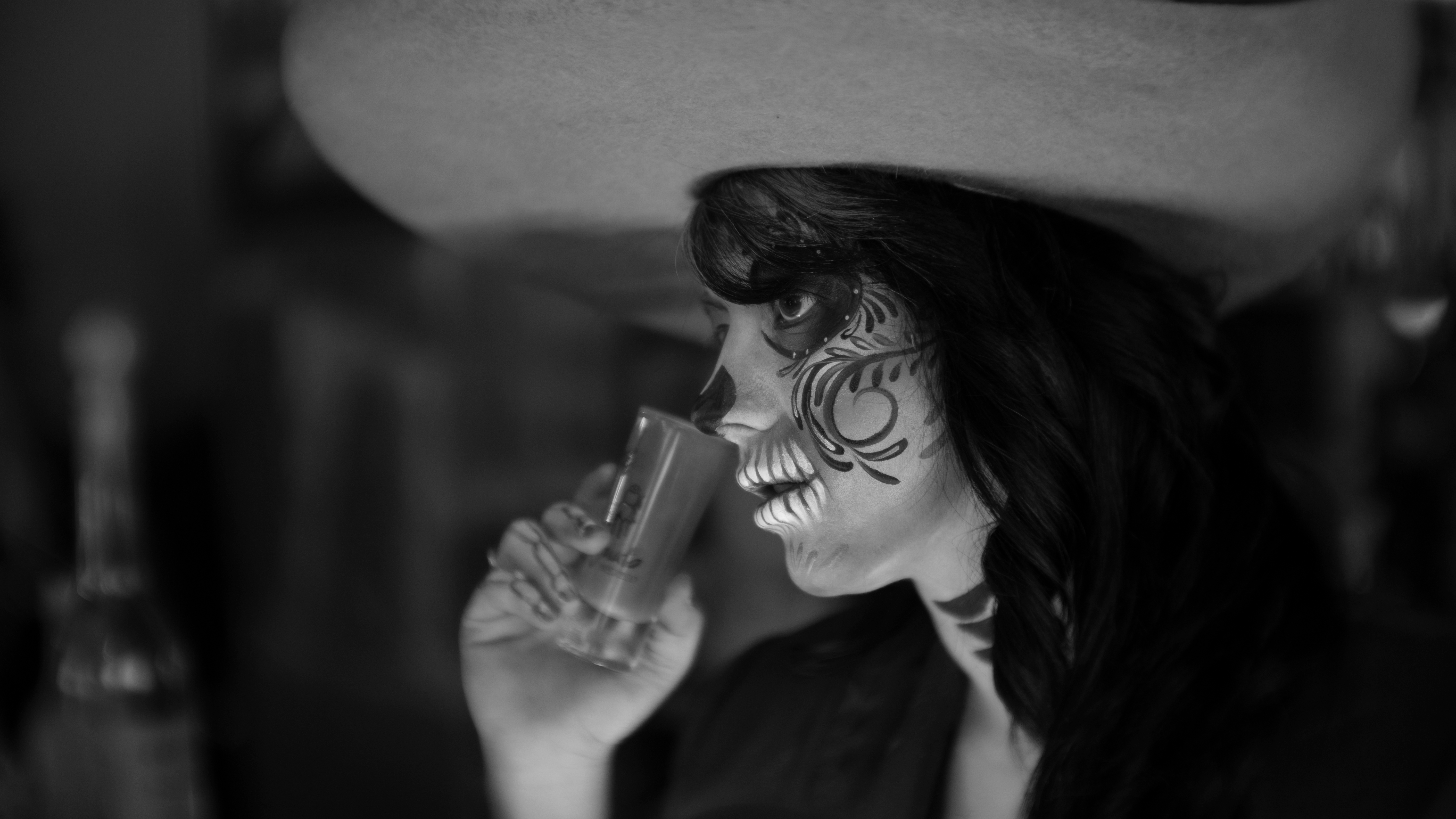 Catrina Drinking Tequila · Free Stock Photo