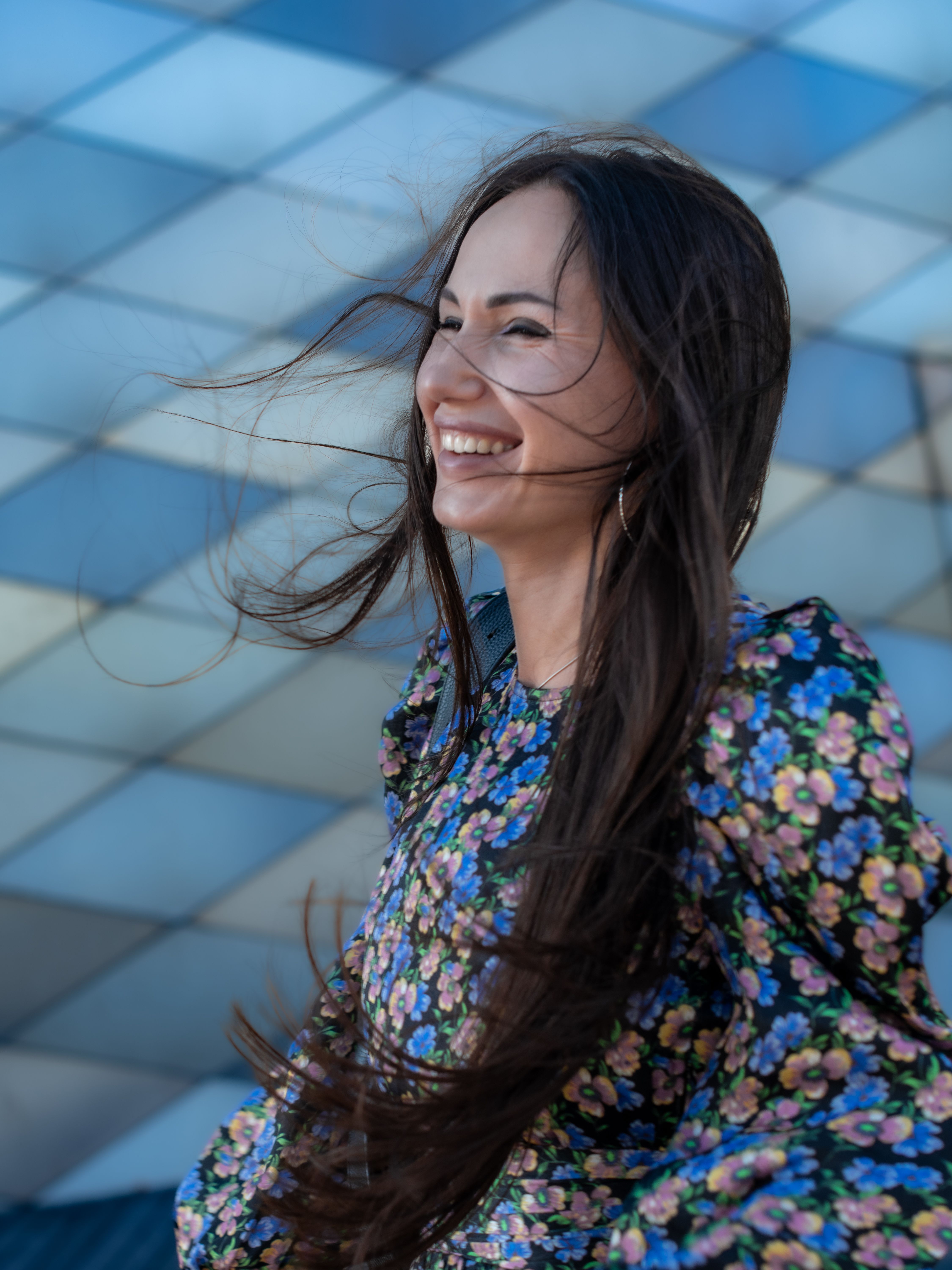Simling Woman with Long Hair · Free Stock Photo