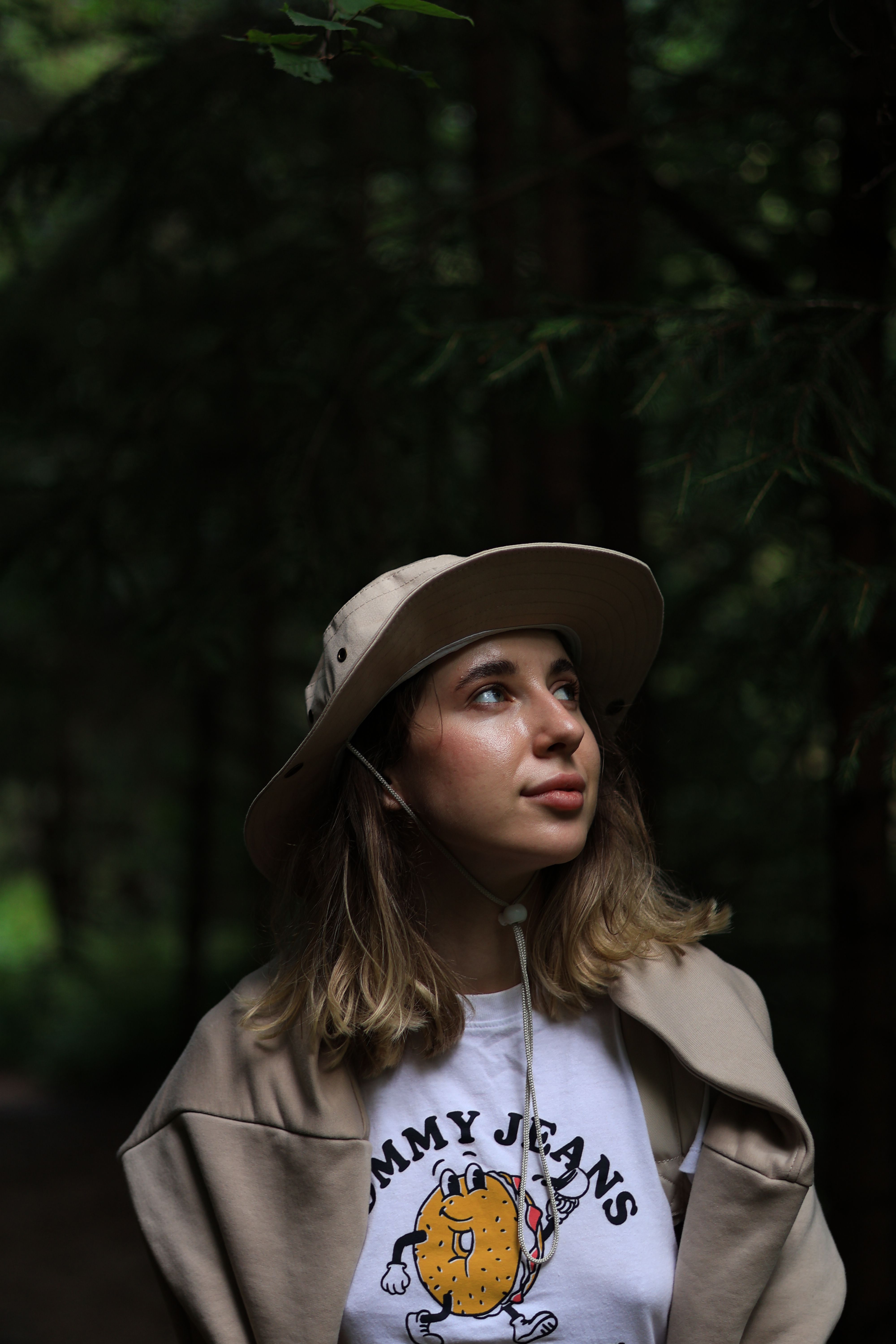 Woman in Tank Top with Print and Hat · Free Stock Photo