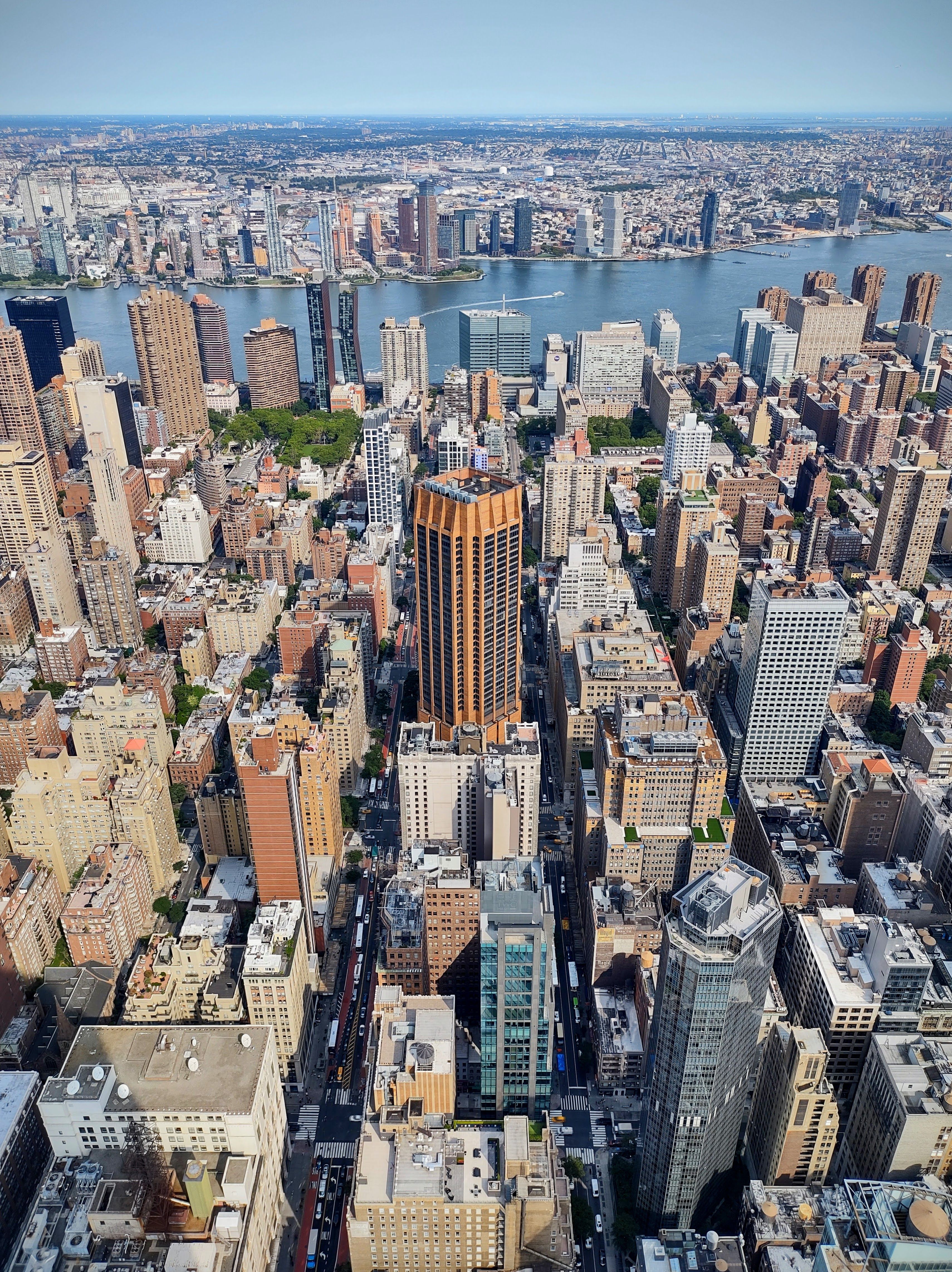 Birds Eye View of Manhattan Skyscrapers · Free Stock Photo