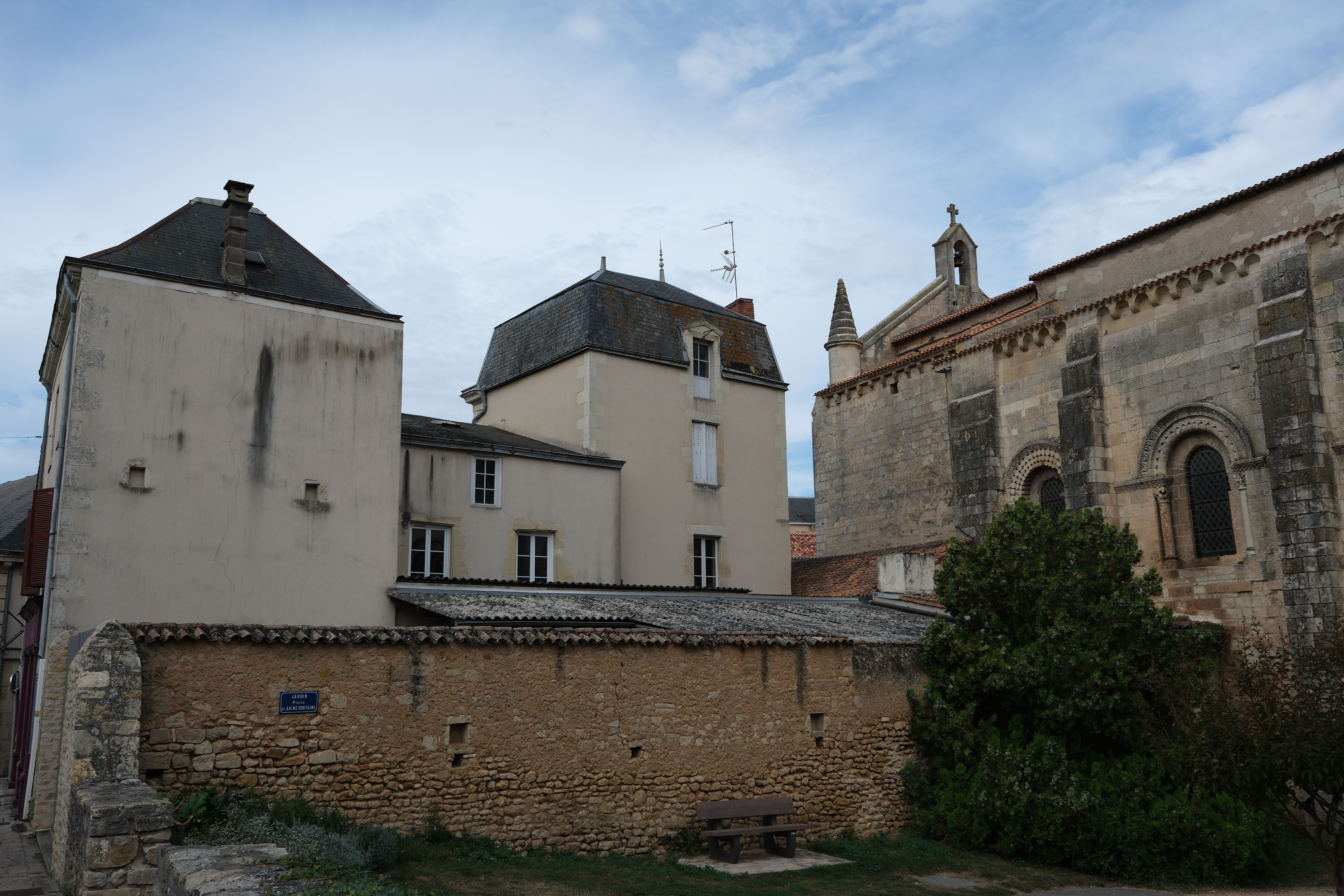 Buildings and Side View of a Cathedral in Airvault, France · Free Stock ...