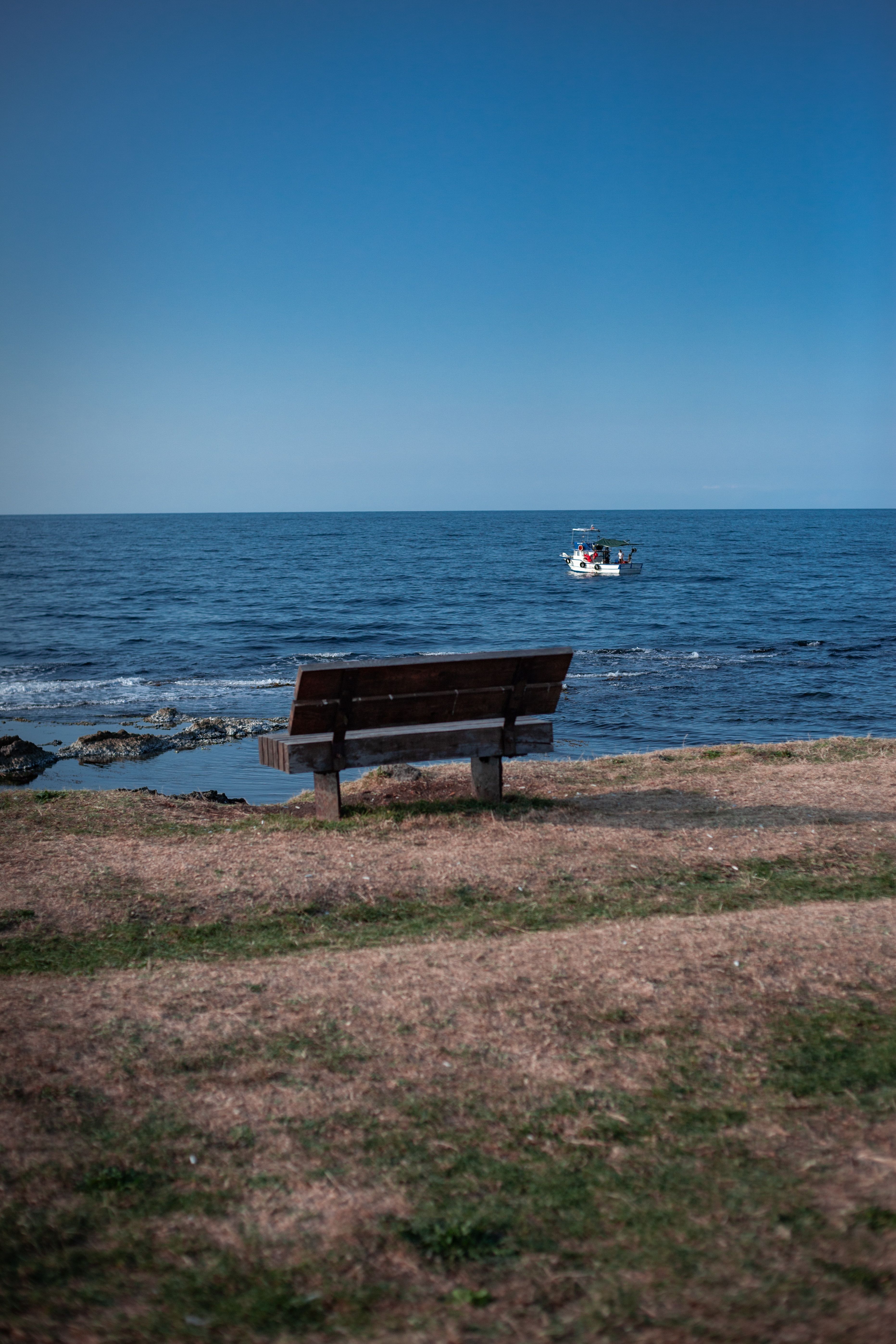 Wooden Bench on Beach · Free Stock Photo