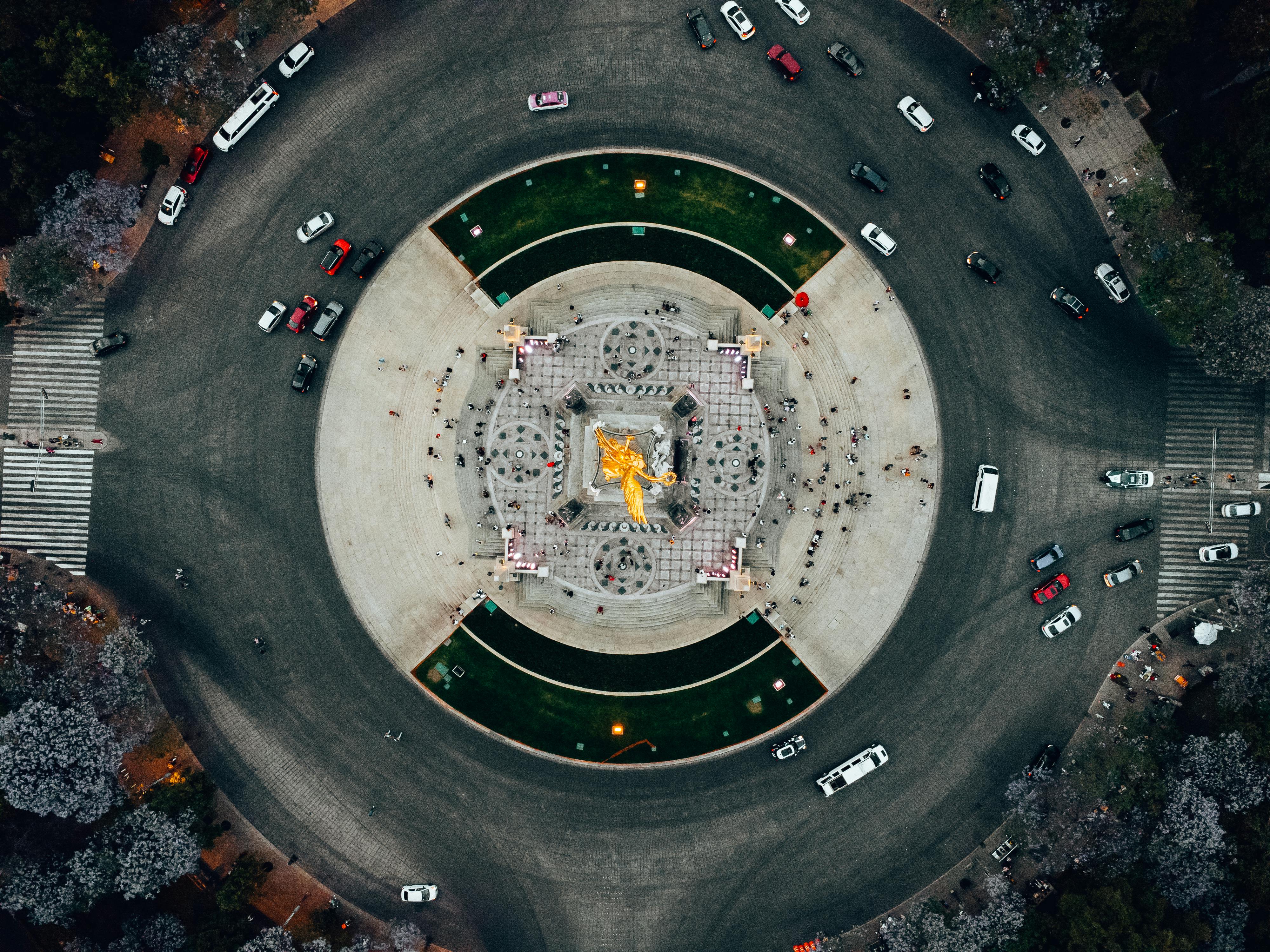 An Aerial Shot of a Roundabout in Mexico City · Free Stock Photo