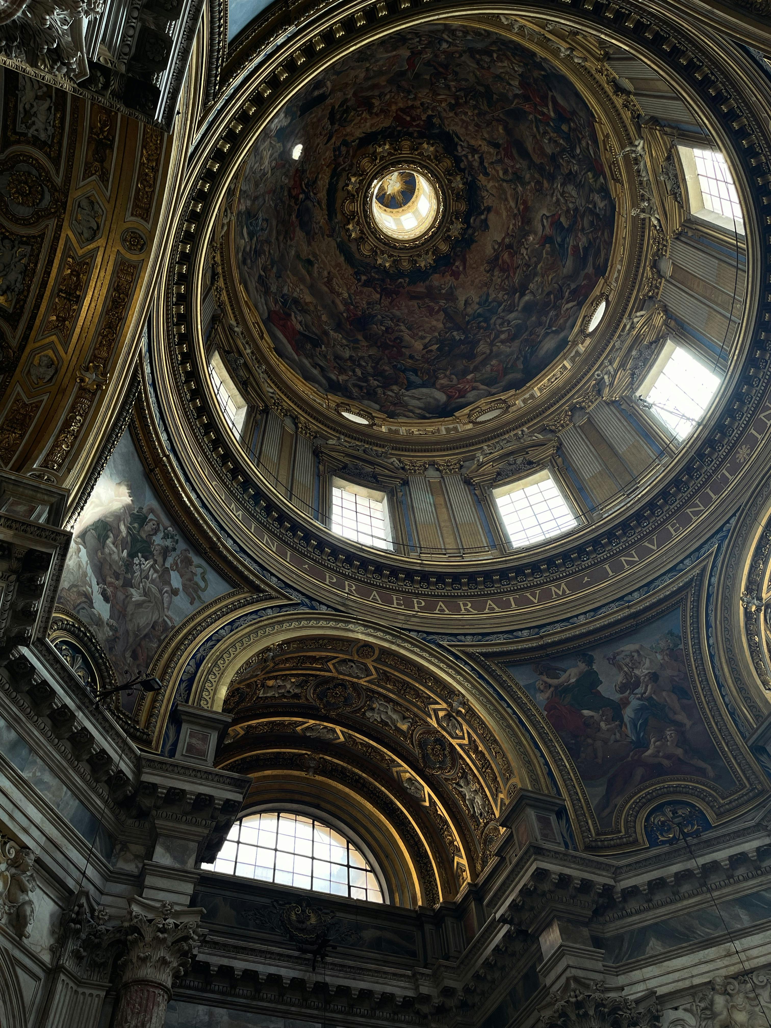 Dome and Interior of the Sant'Agnese in Agone · Free Stock Photo