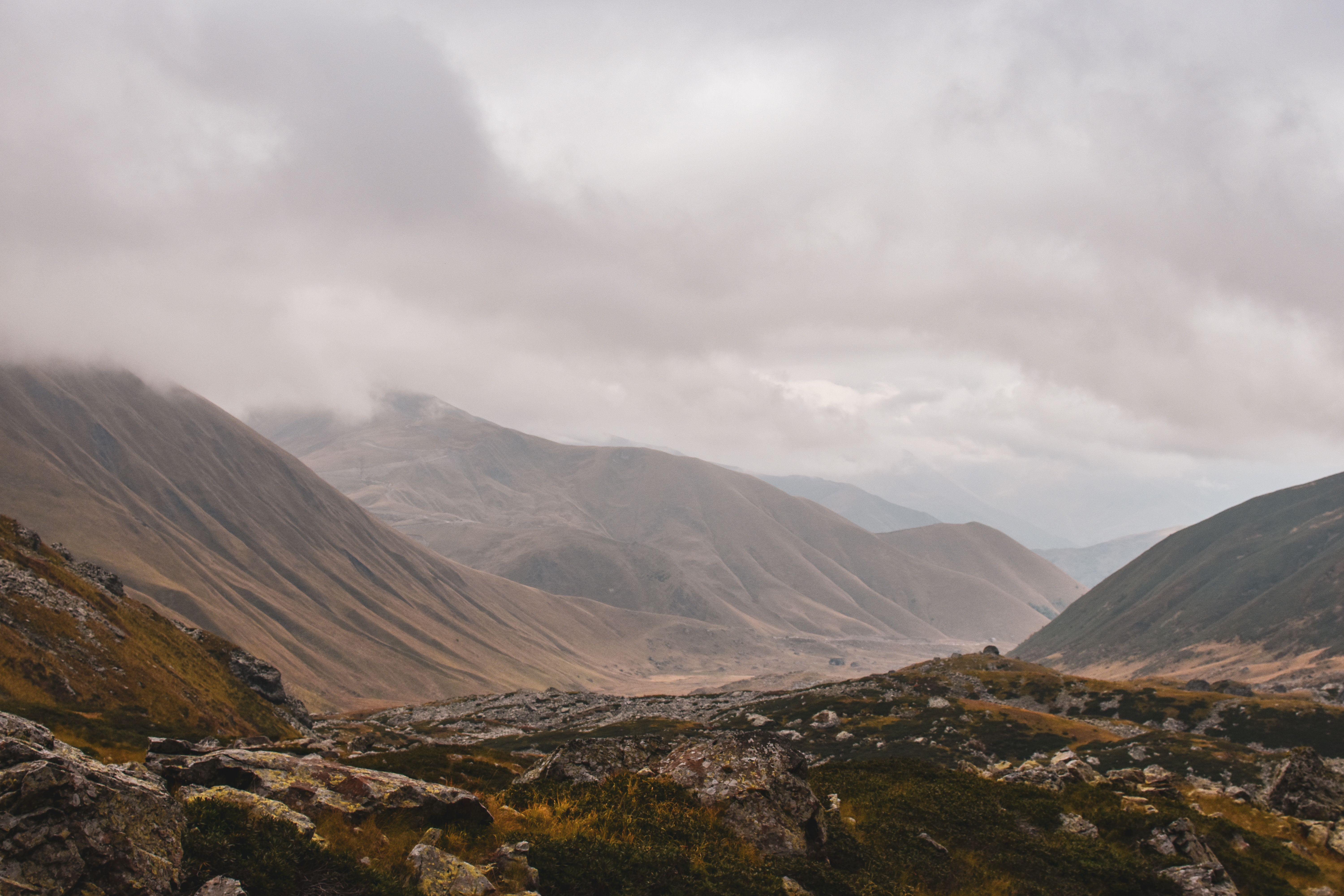 Scenic Panorama of Undulated Mountain Landscape · Free Stock Photo