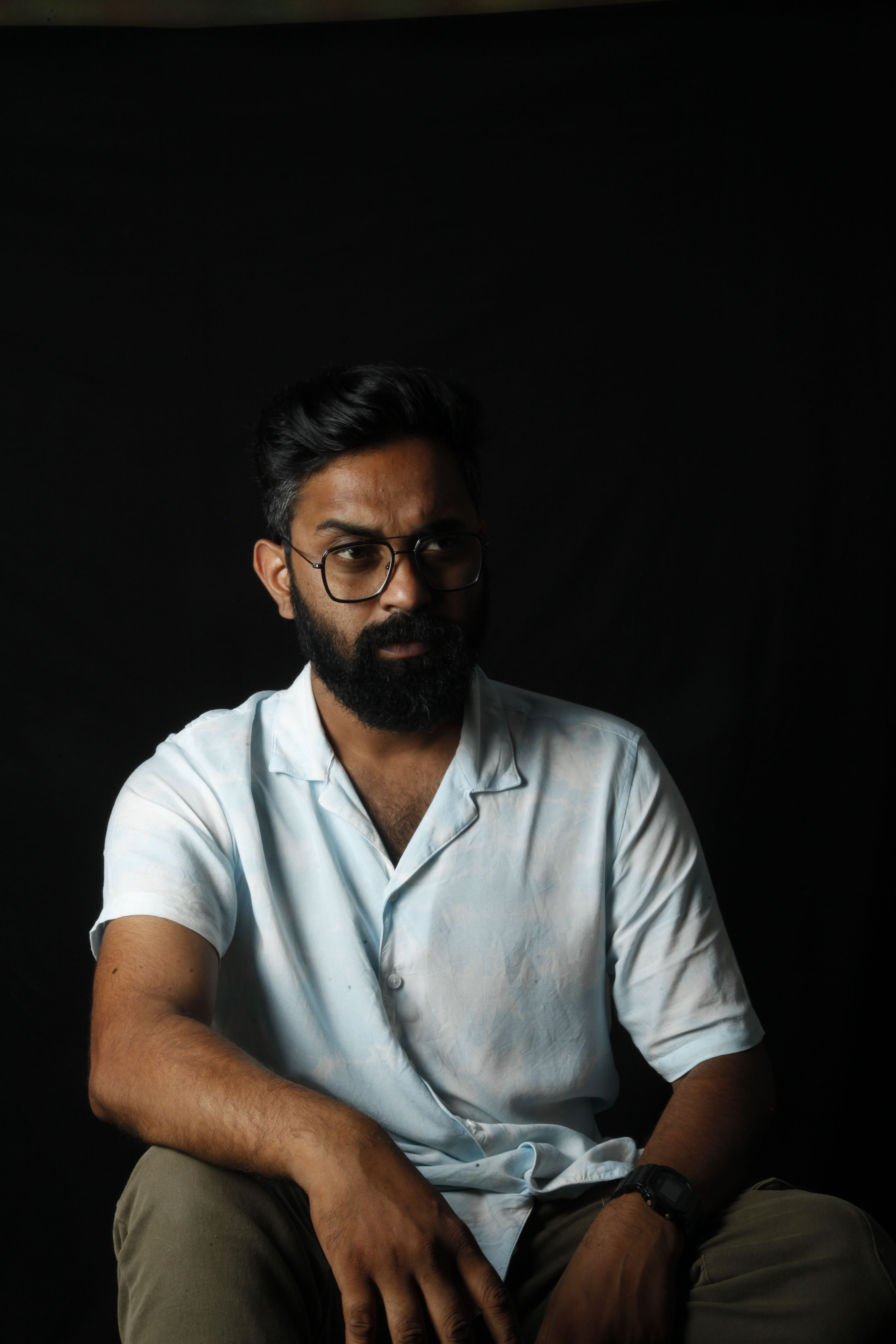Portrait of Man with a Beard in Shadow · Free Stock Photo