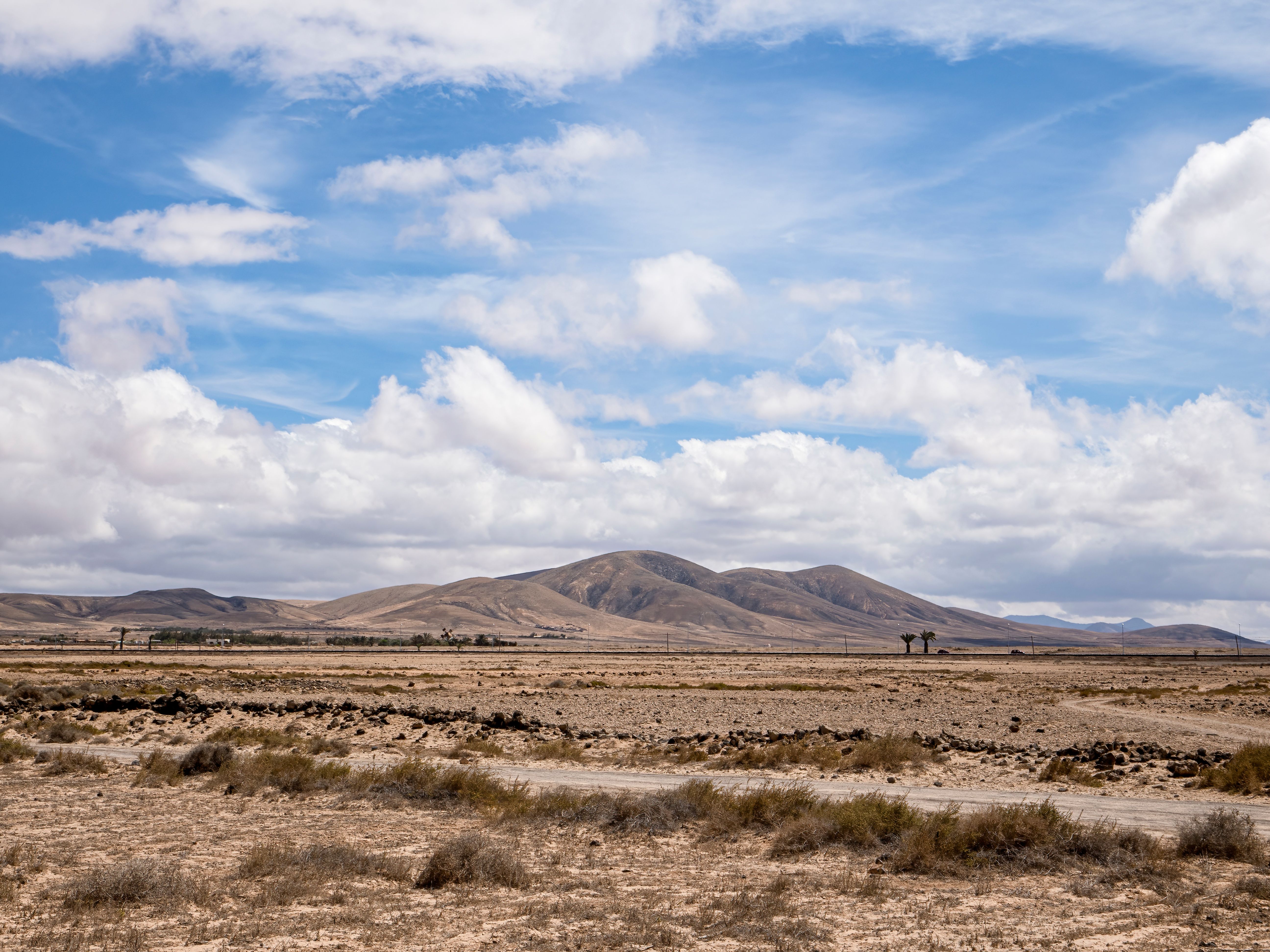 Desert Landscape and Distant Mountains · Free Stock Photo