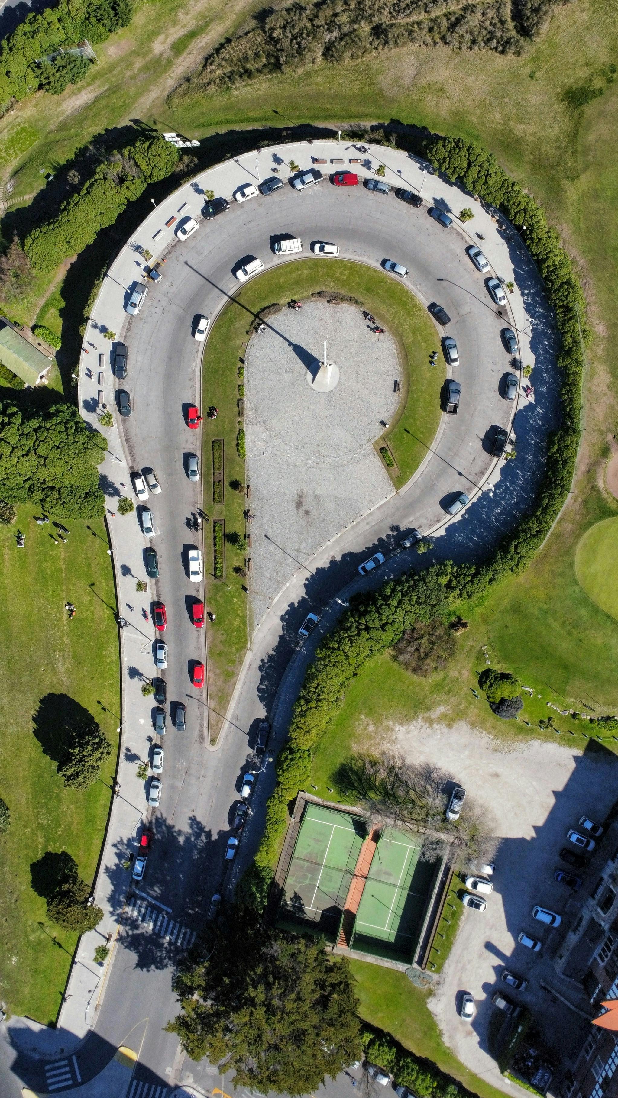 Birds Eye View of Road Turn · Free Stock Photo