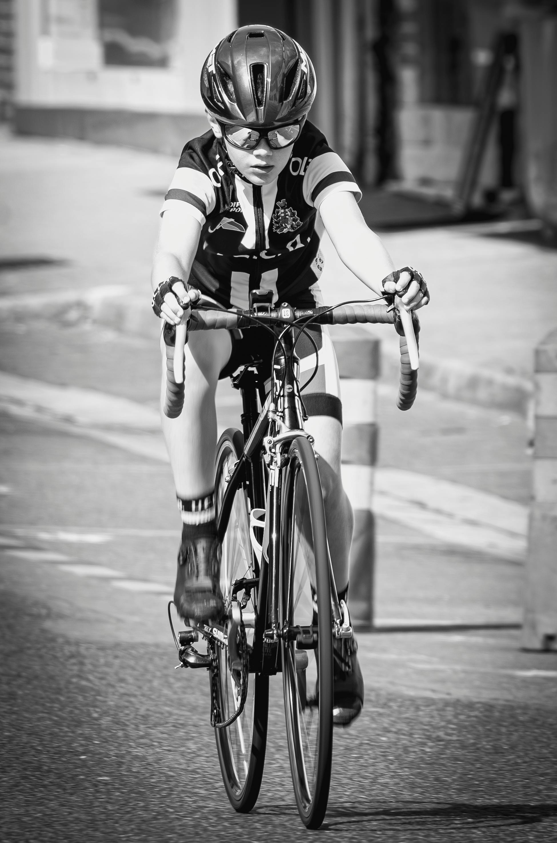 Two Cyclists Racing Side by Side · Free Stock Photo