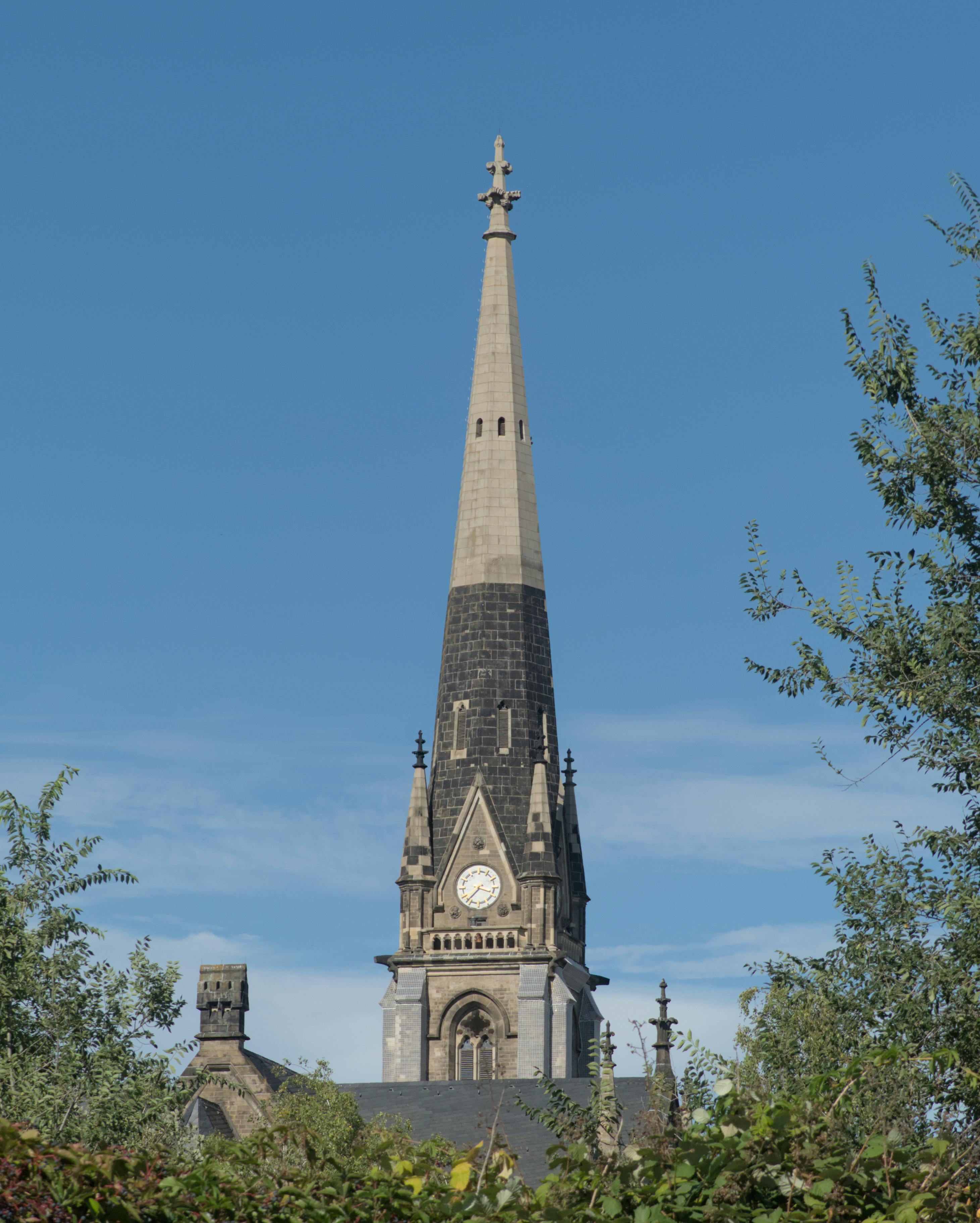 Church Tower over Trees · Free Stock Photo