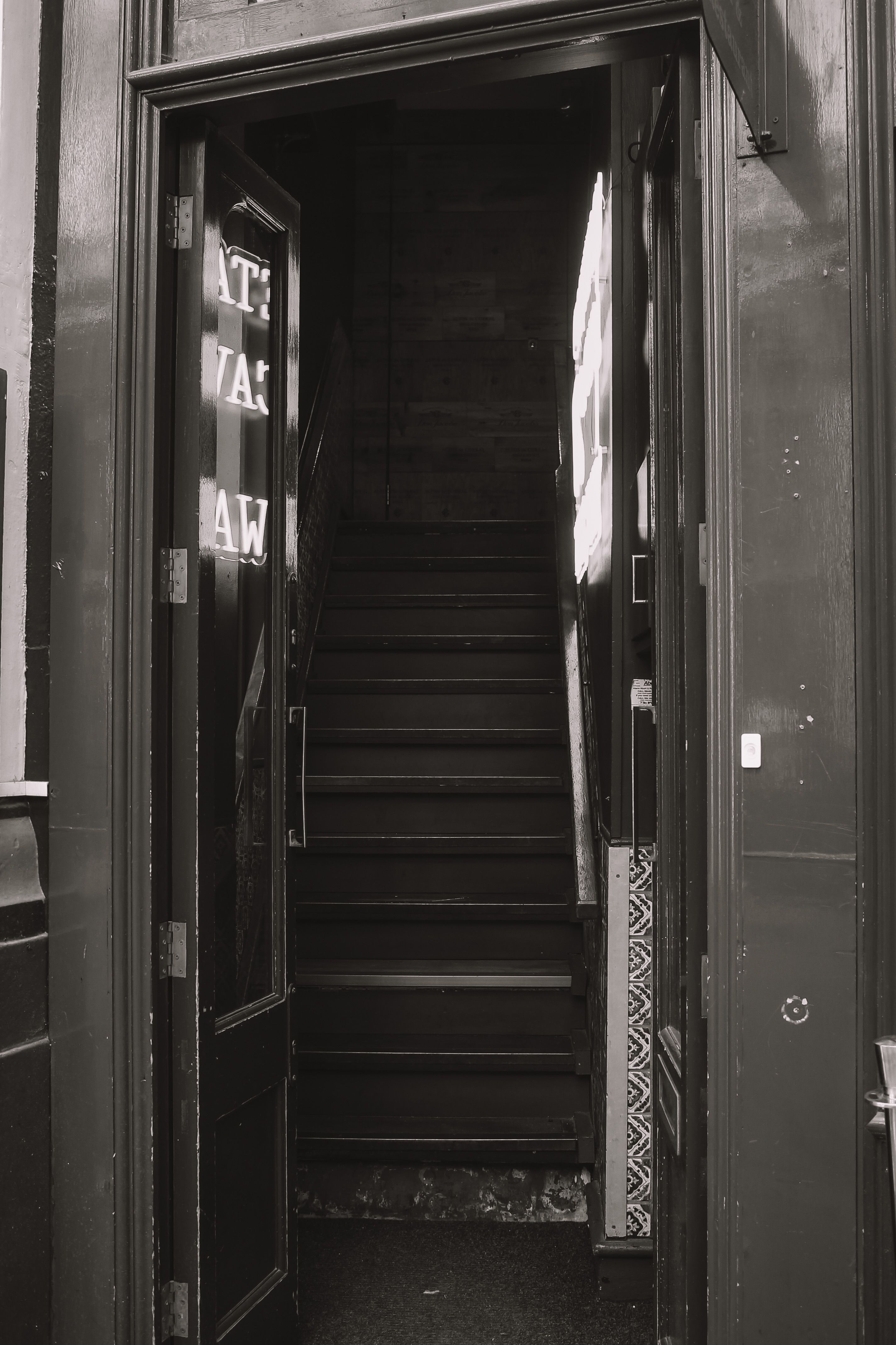 Stairs behind Open Door · Free Stock Photo
