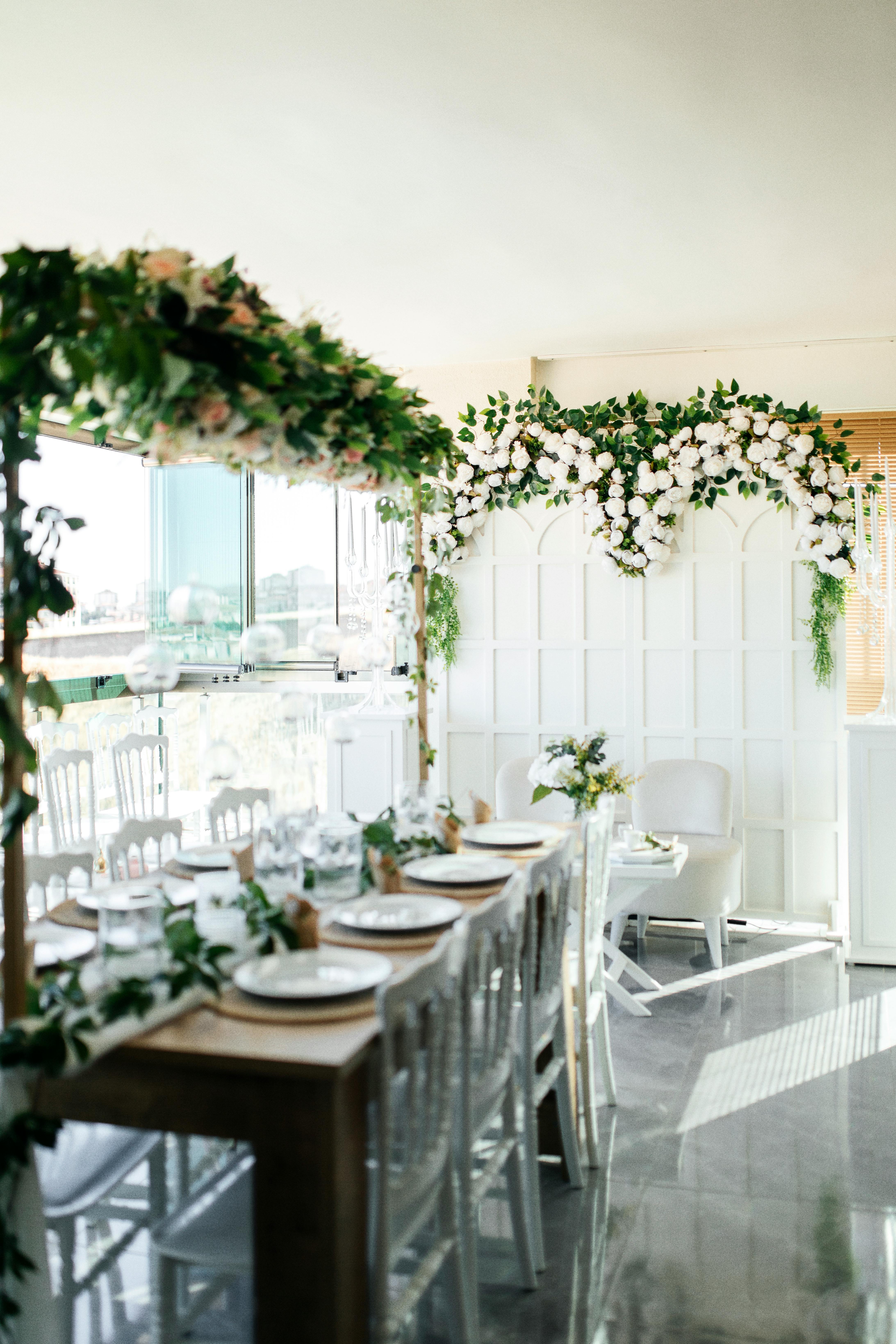 Dining Room Decorated for Reception · Free Stock Photo