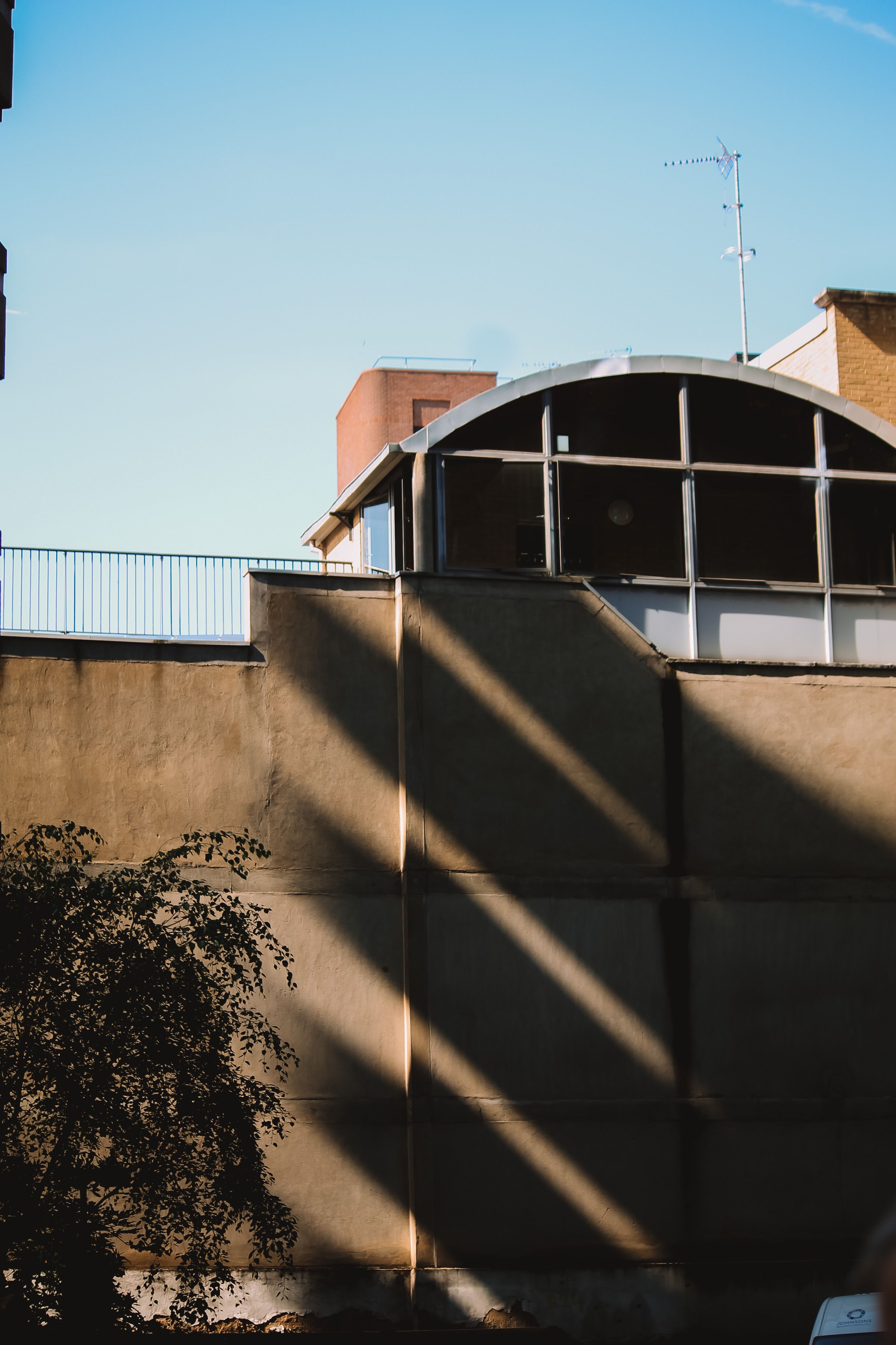 Shadow on the Facade of an Industrial Building · Free Stock Photo