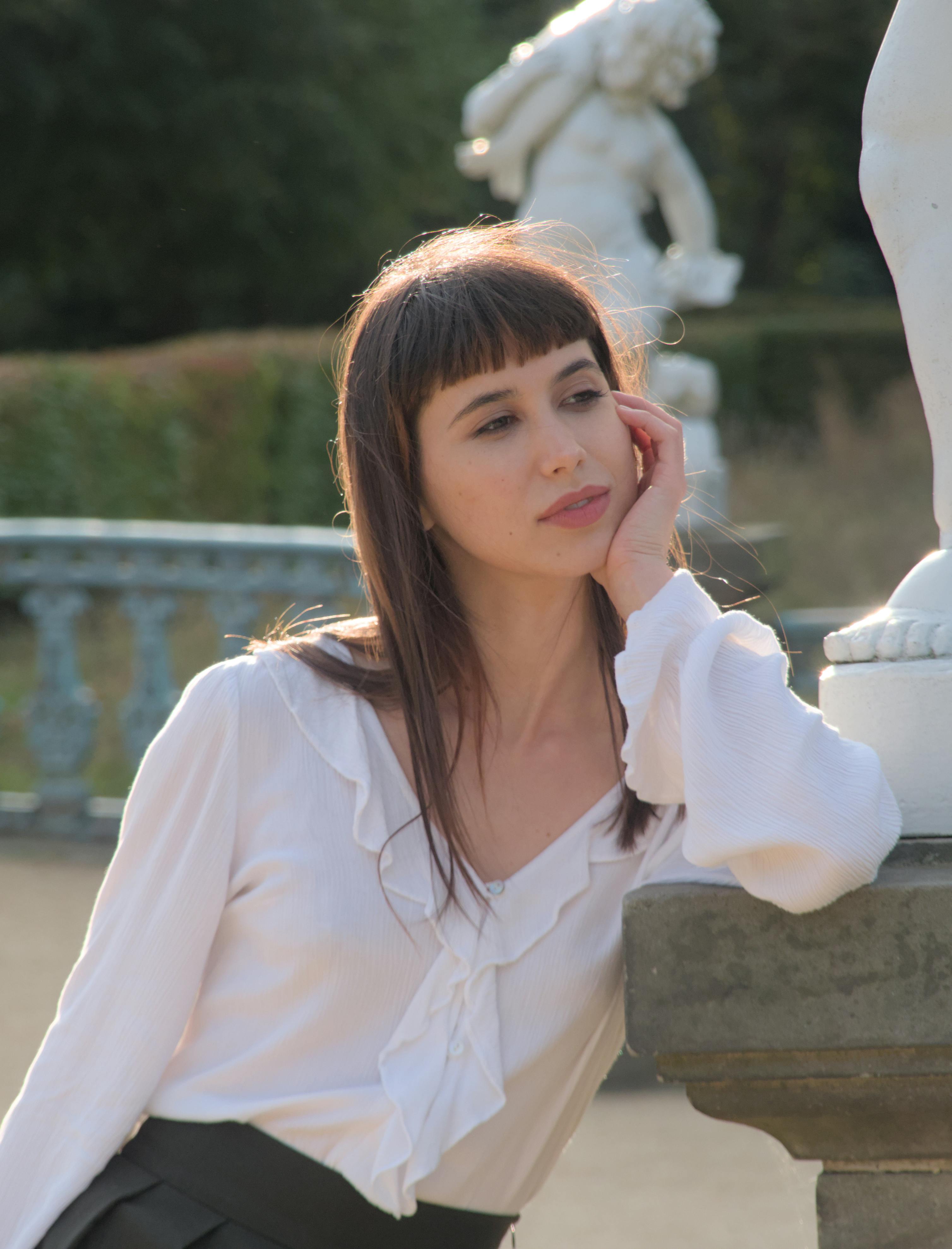 Model in a White Silk Dressing Gown · Free Stock Photo