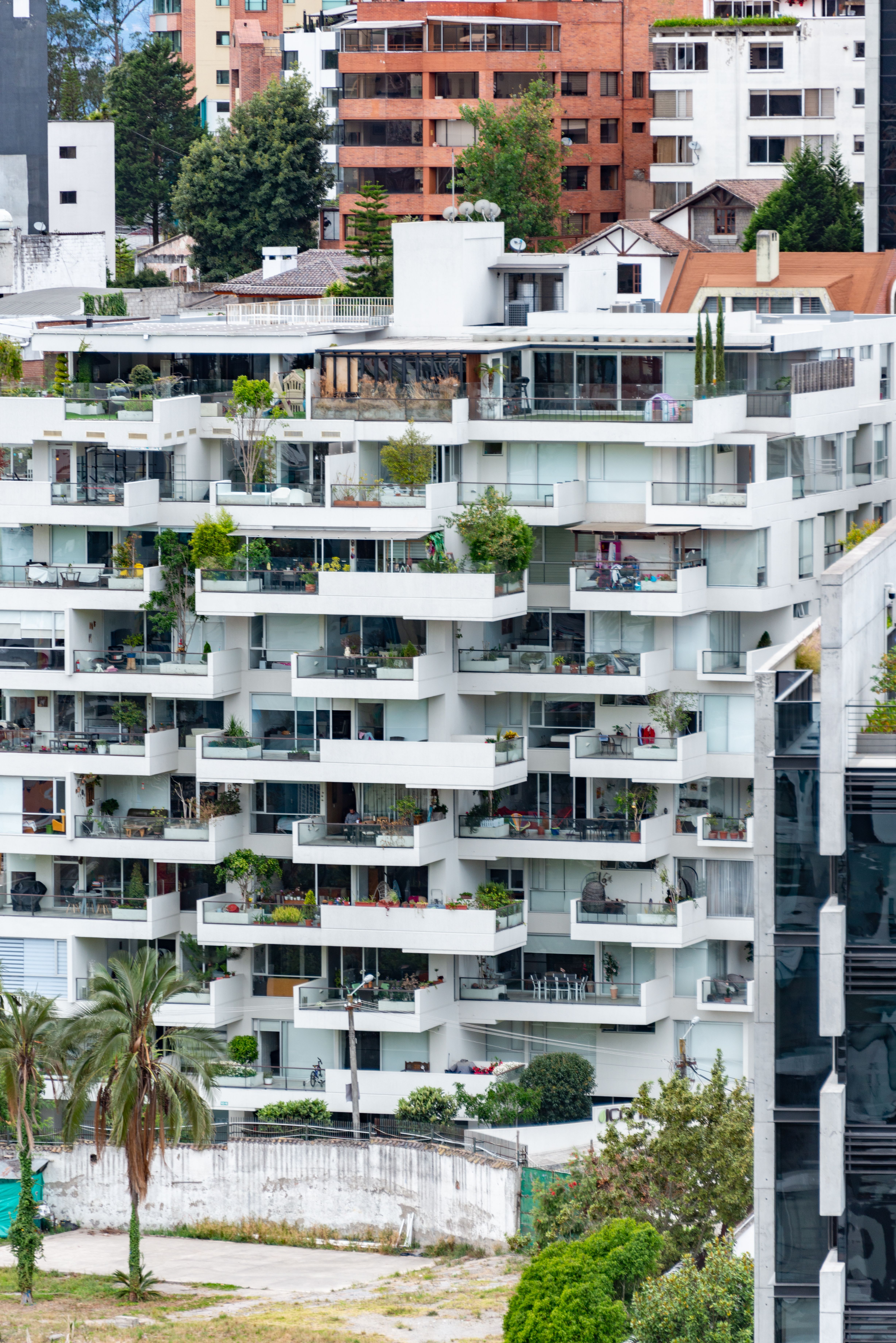 Balconies of a Modern Residential Building in Quito, Ecuador · Free ...