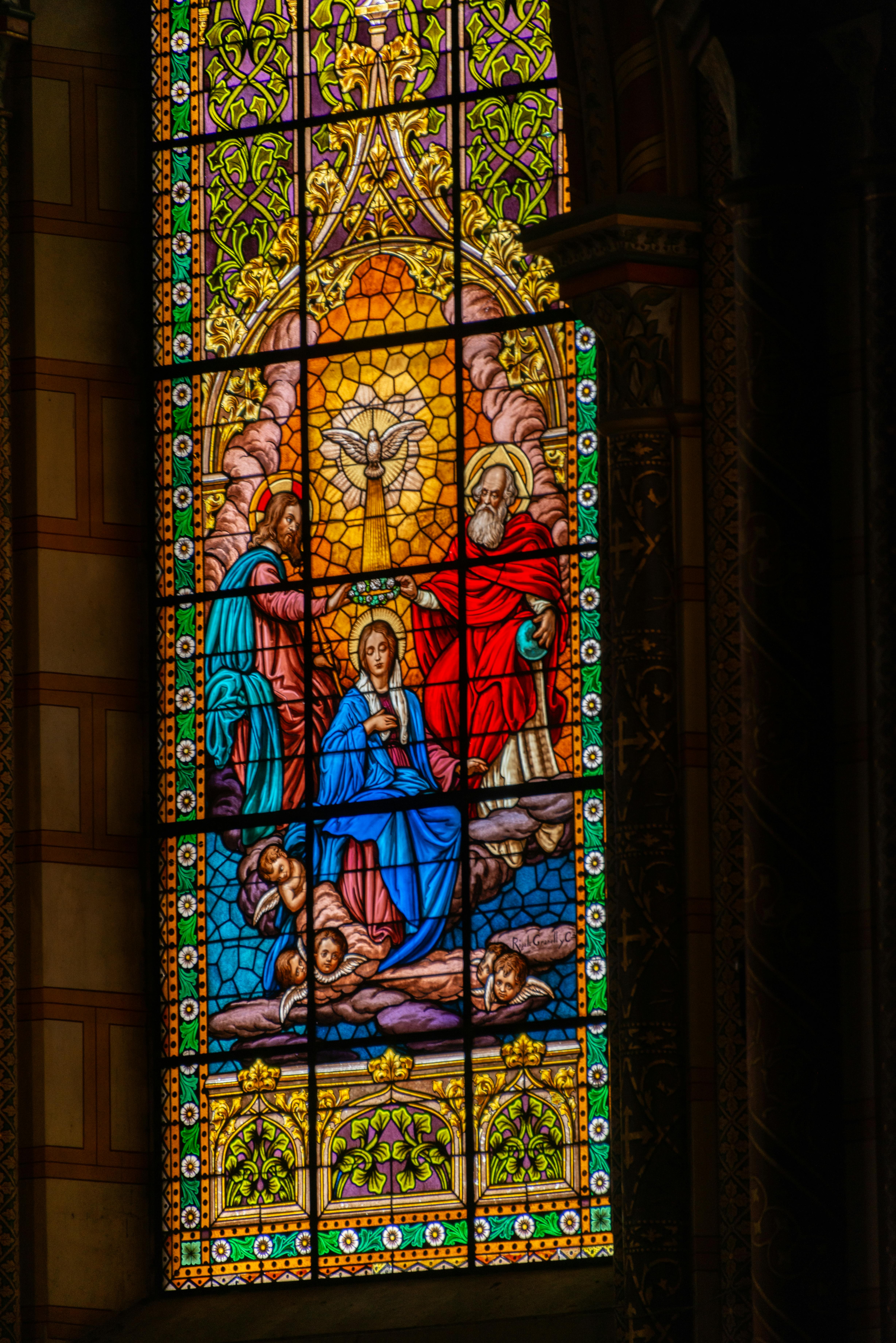 Stained Glass Rose Window of Basilica of the National Vow · Free Stock ...