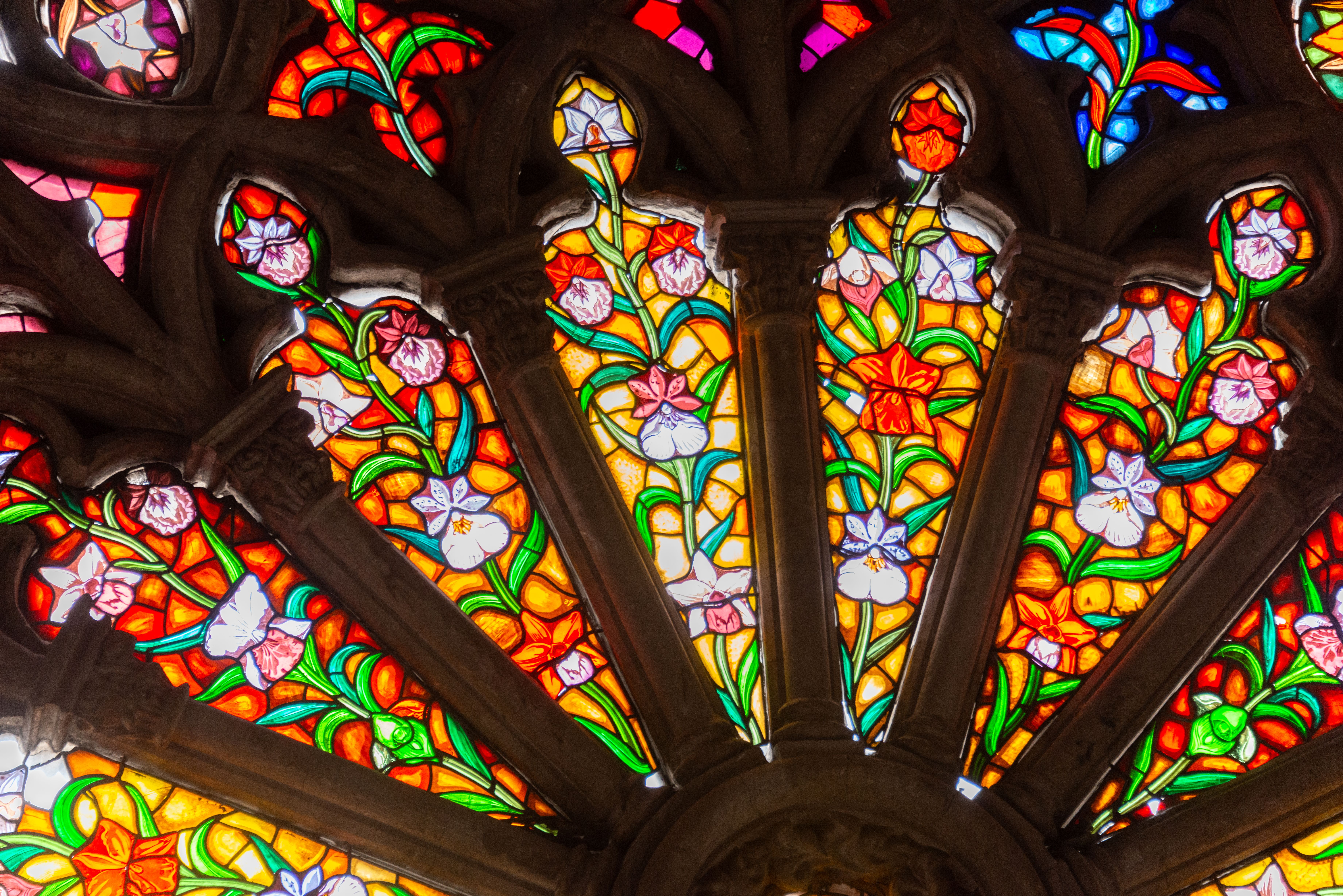 Colorful Stained Glass in Church · Free Stock Photo