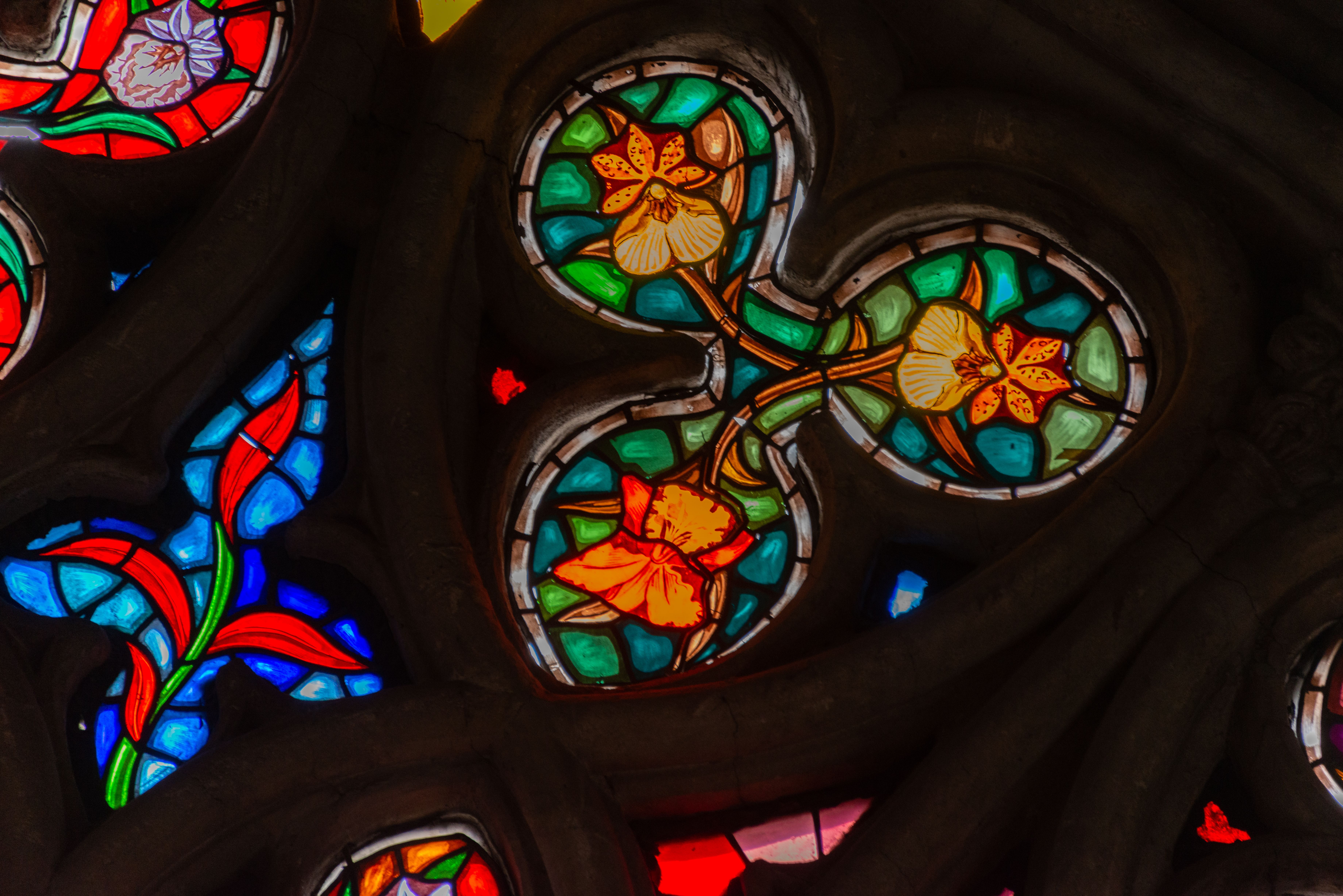 Close up of Stained Glass · Free Stock Photo
