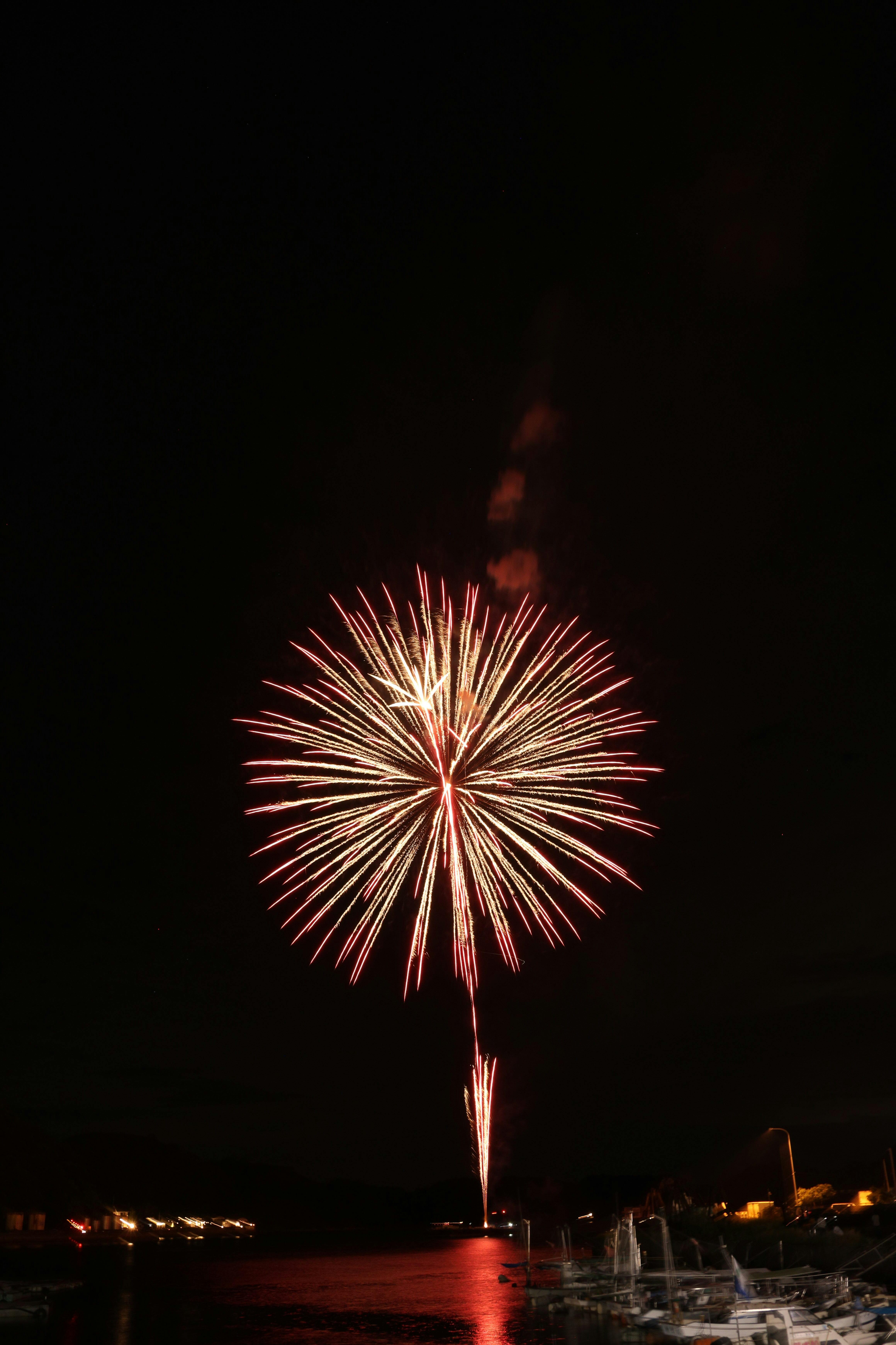 Vibrant Fireworks Display Over Crowded City Skyline · Free Stock Photo