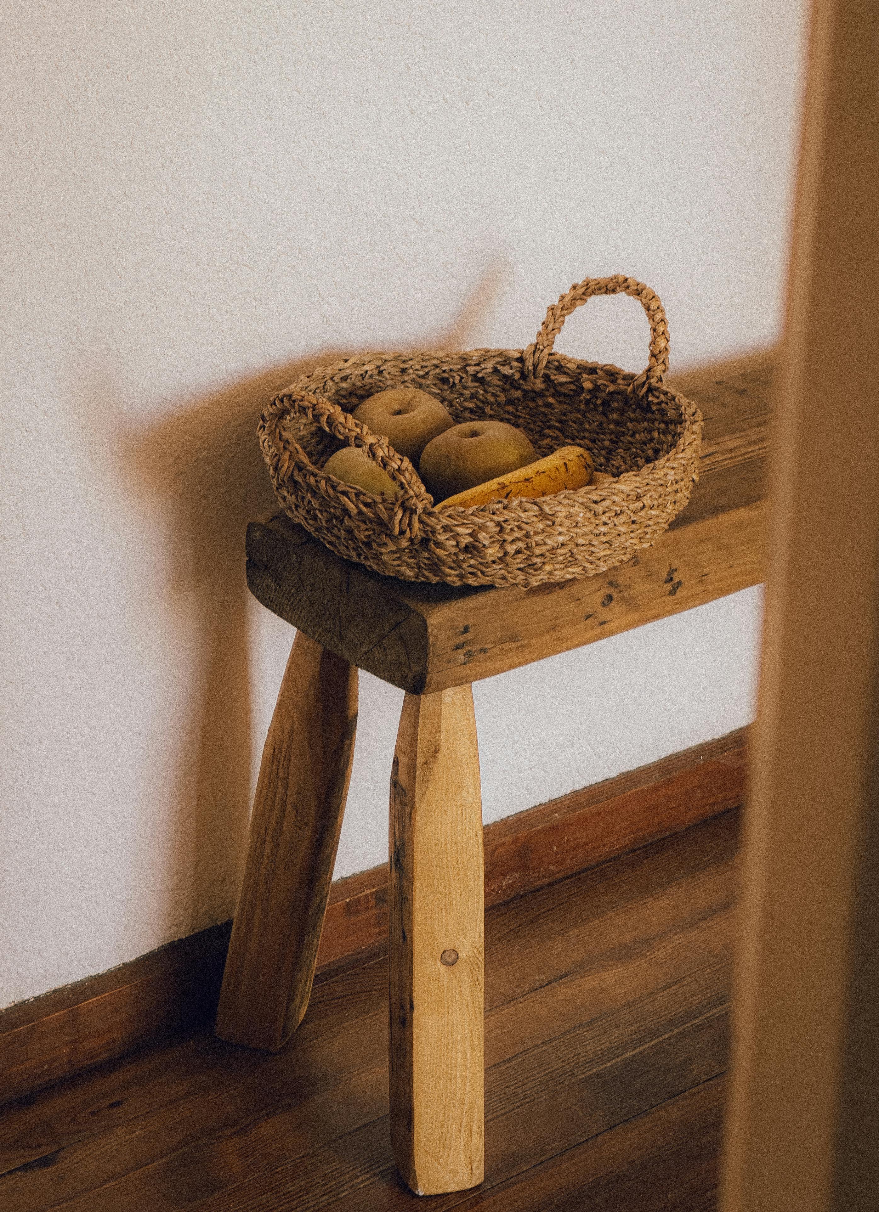 Basket with Fruits on Bench · Free Stock Photo