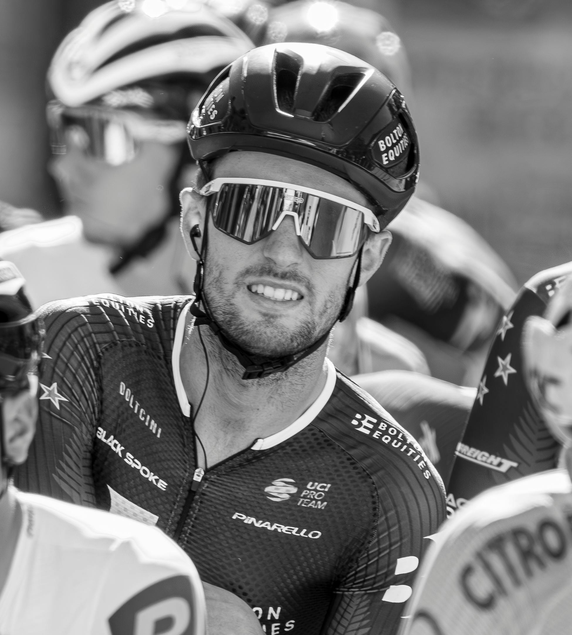 Portrait of Cyclist in Helmet and Sunglasses · Free Stock Photo