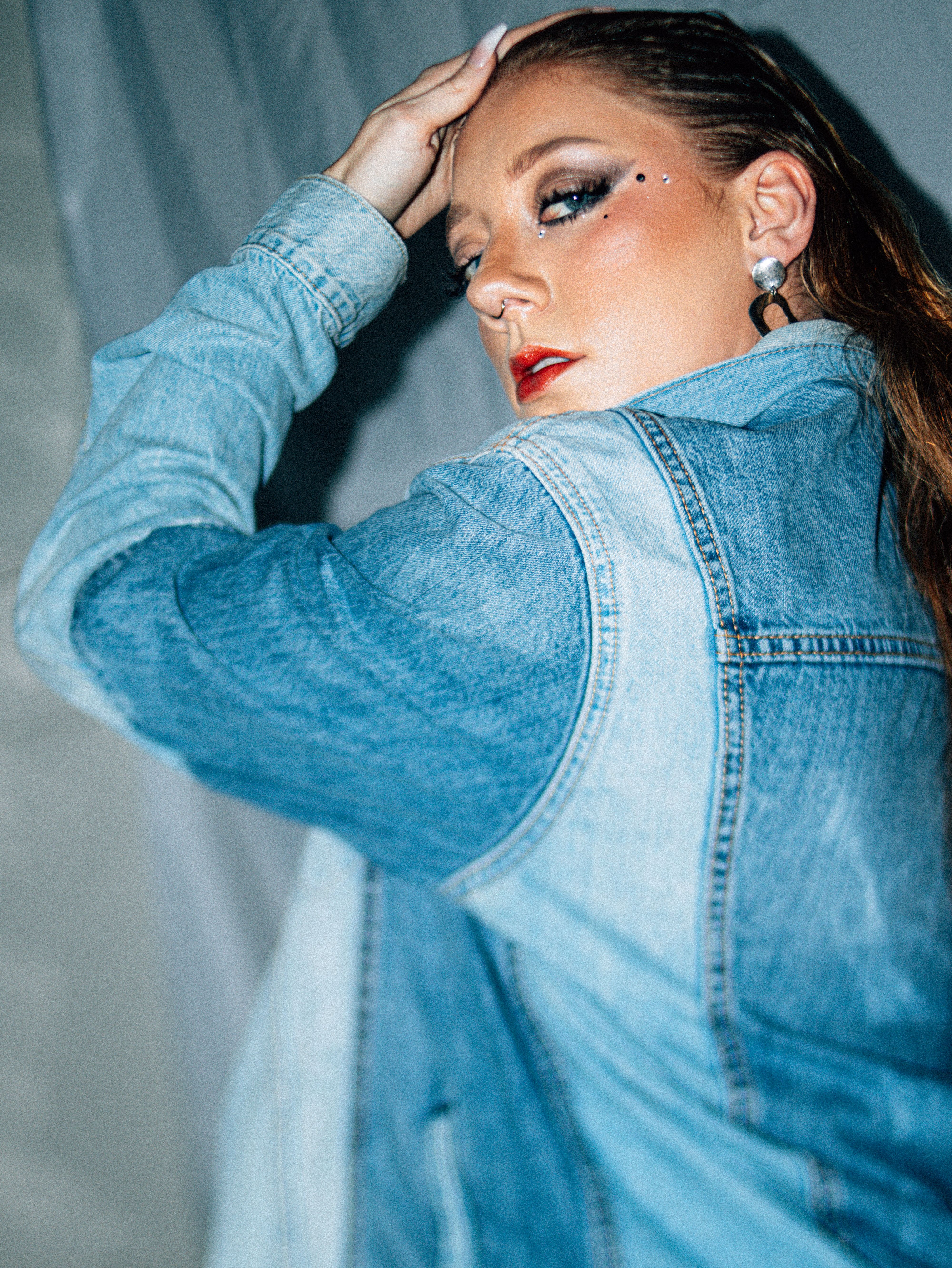 Model in Denim Jacket · Free Stock Photo
