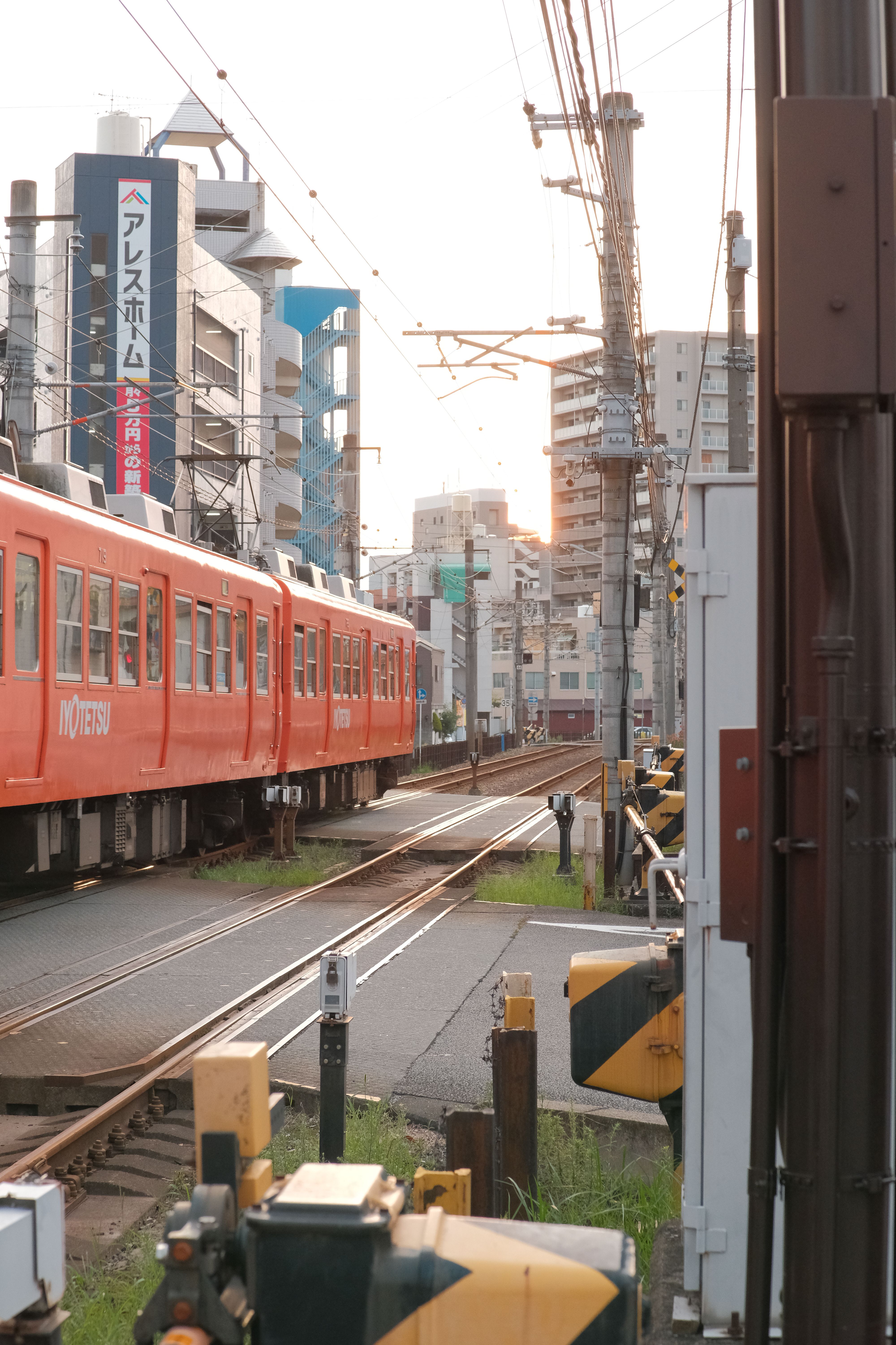 Train Passing Residential Buildings · Free Stock Photo