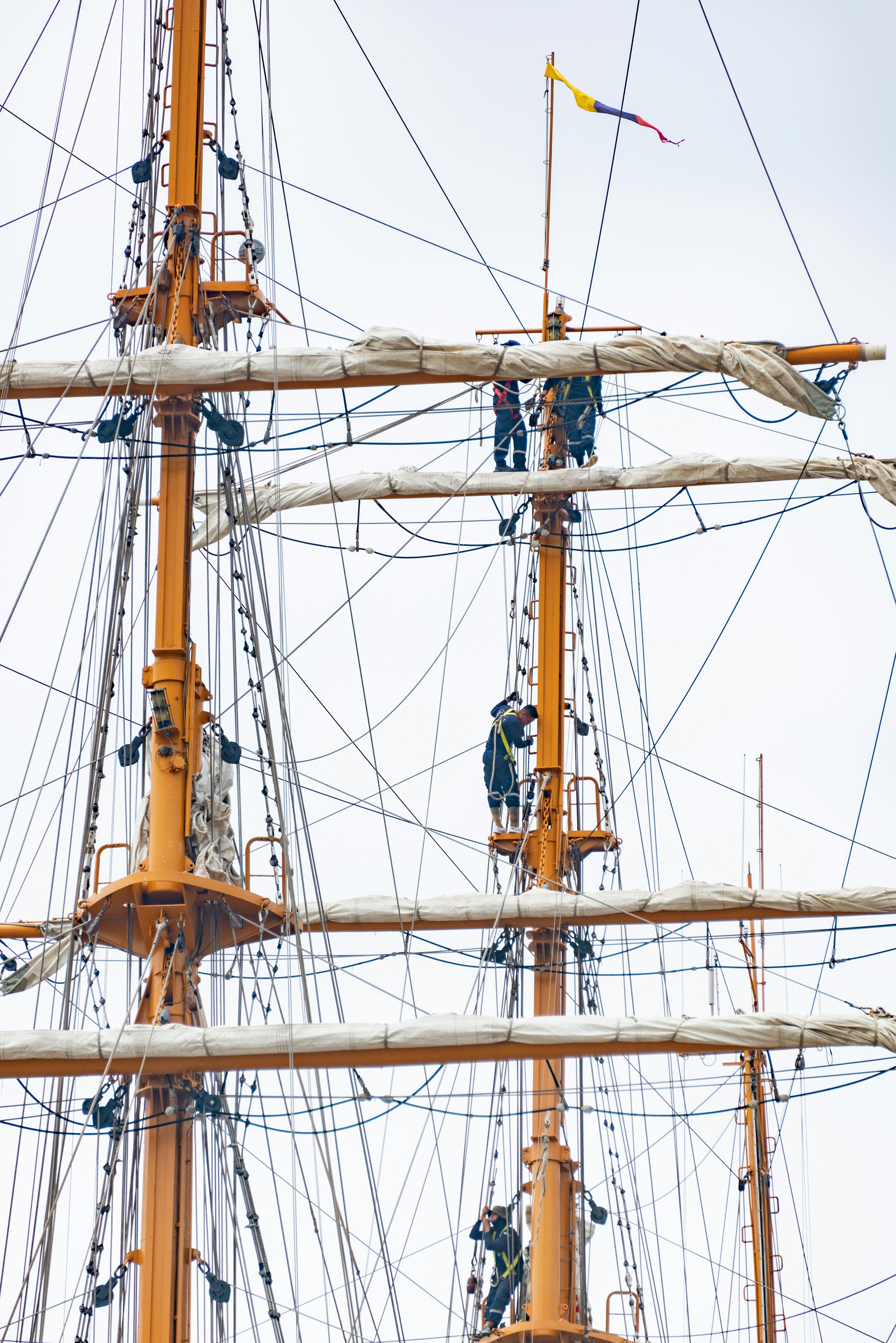 Steel Masts and Rigging of a Sailing Ship · Free Stock Photo