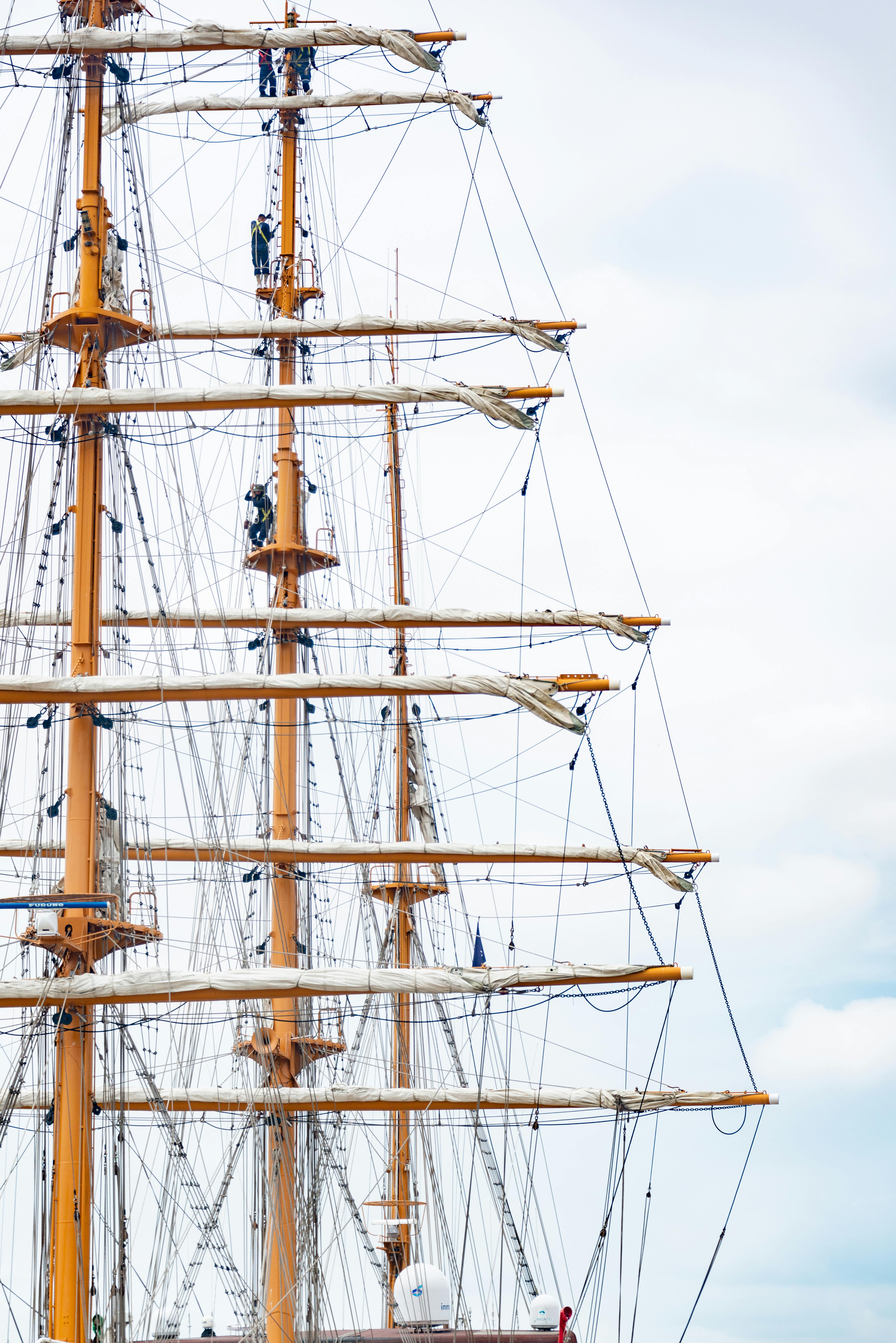 Steel Masts and Rigging of the Frigate · Free Stock Photo