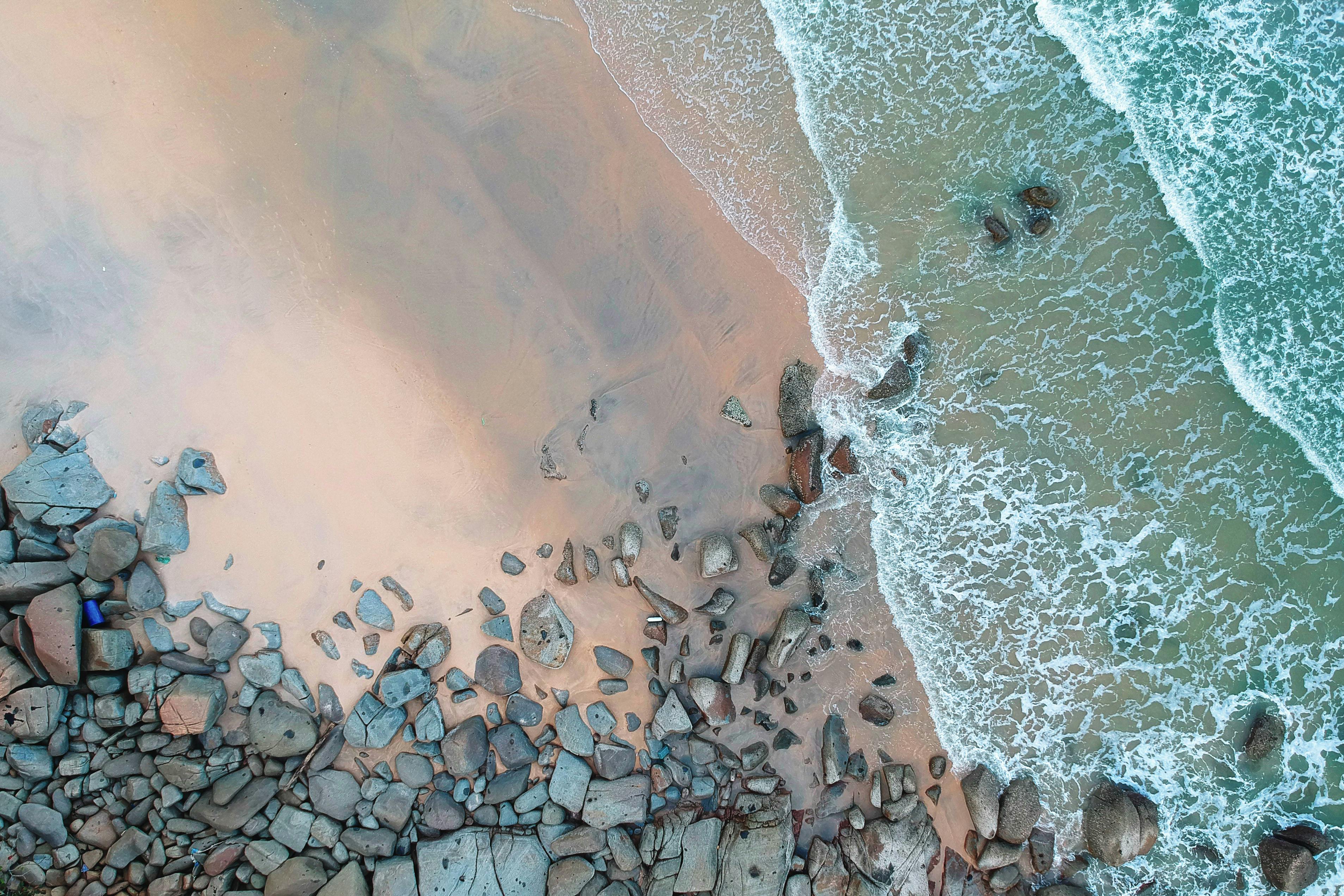 Aerial Photo of Cliff Near Seashore · Free Stock Photo