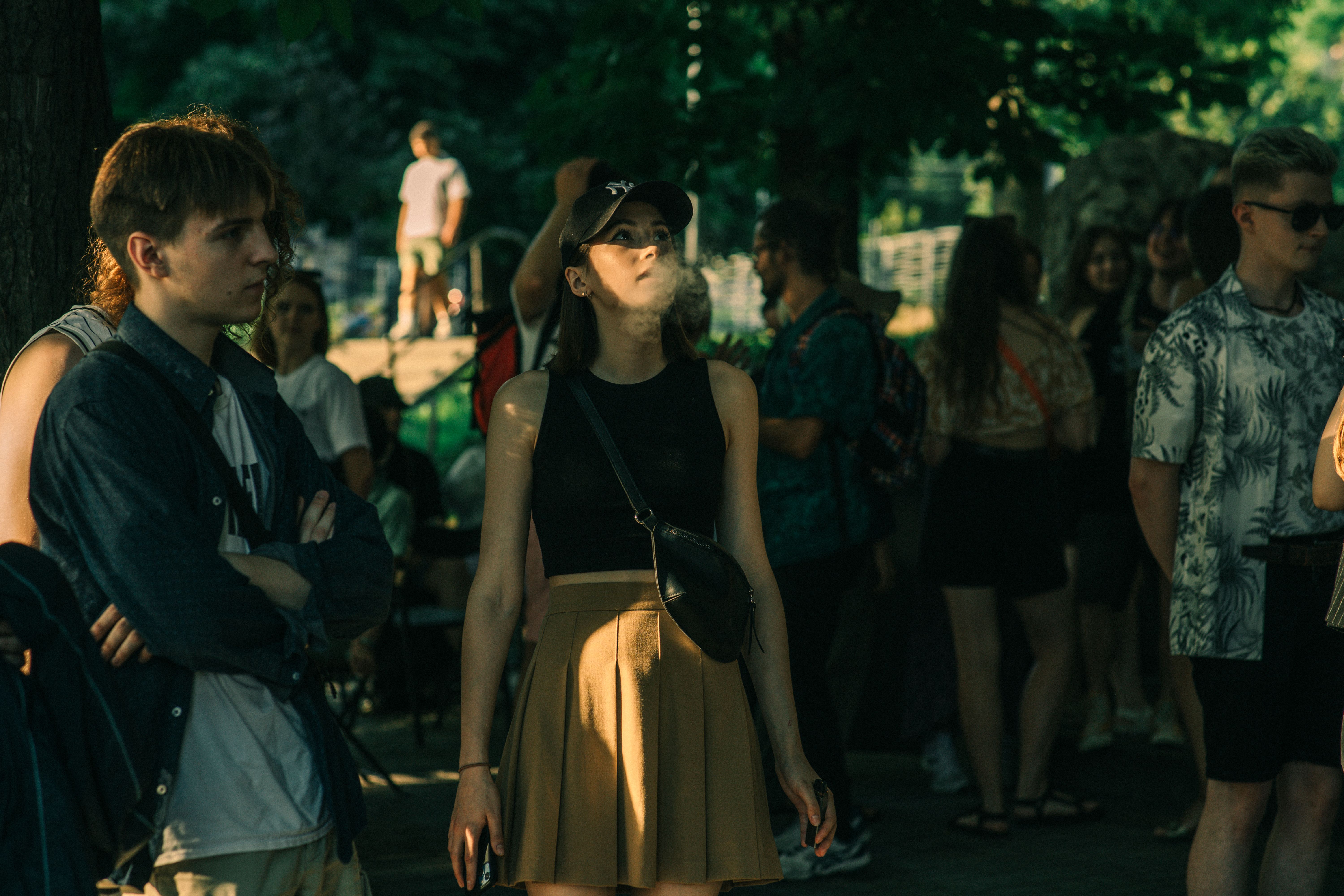 A Group of Young People Standing Outside in Summer · Free Stock Photo