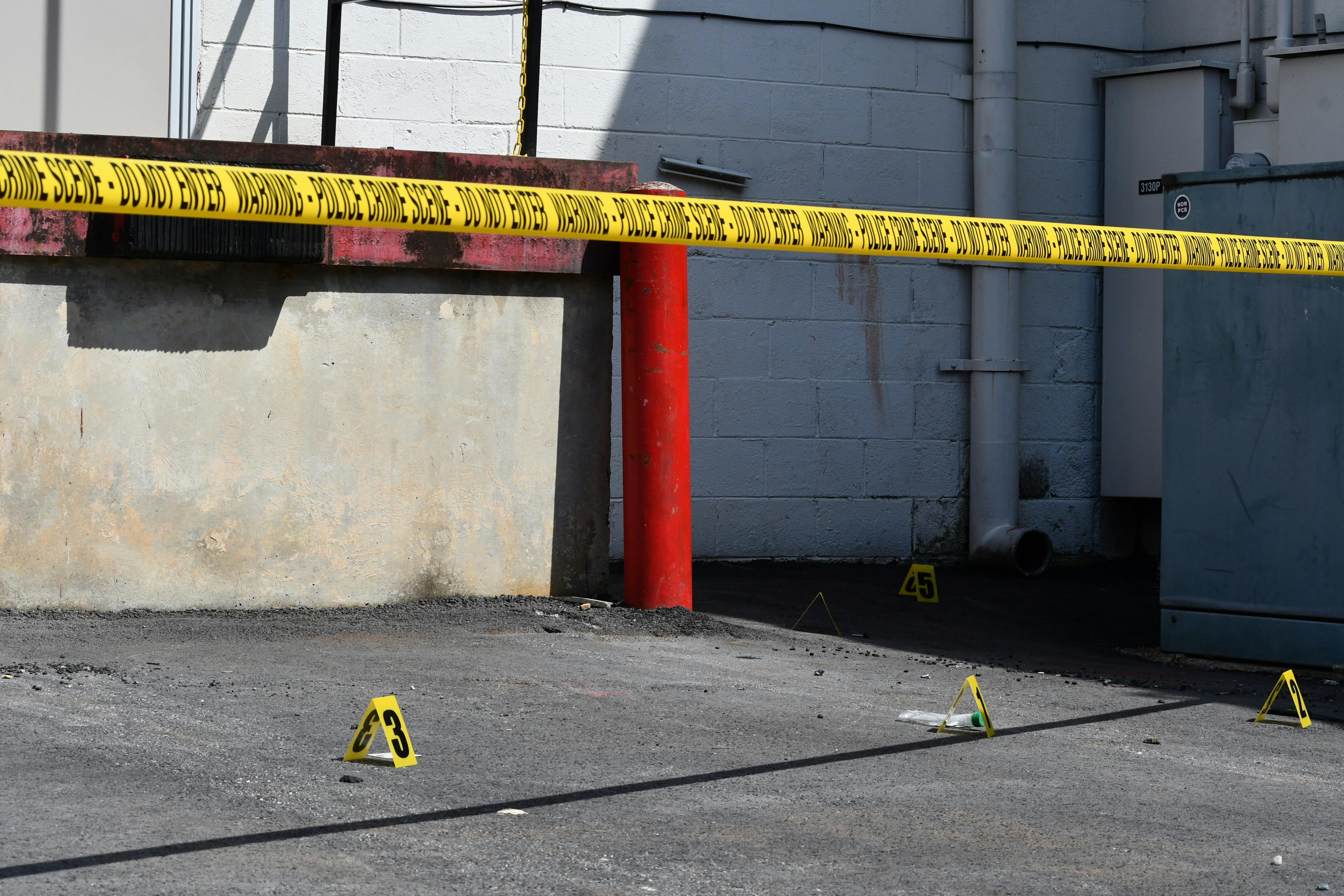 Police Crime Scene by Building Wall · Free Stock Photo