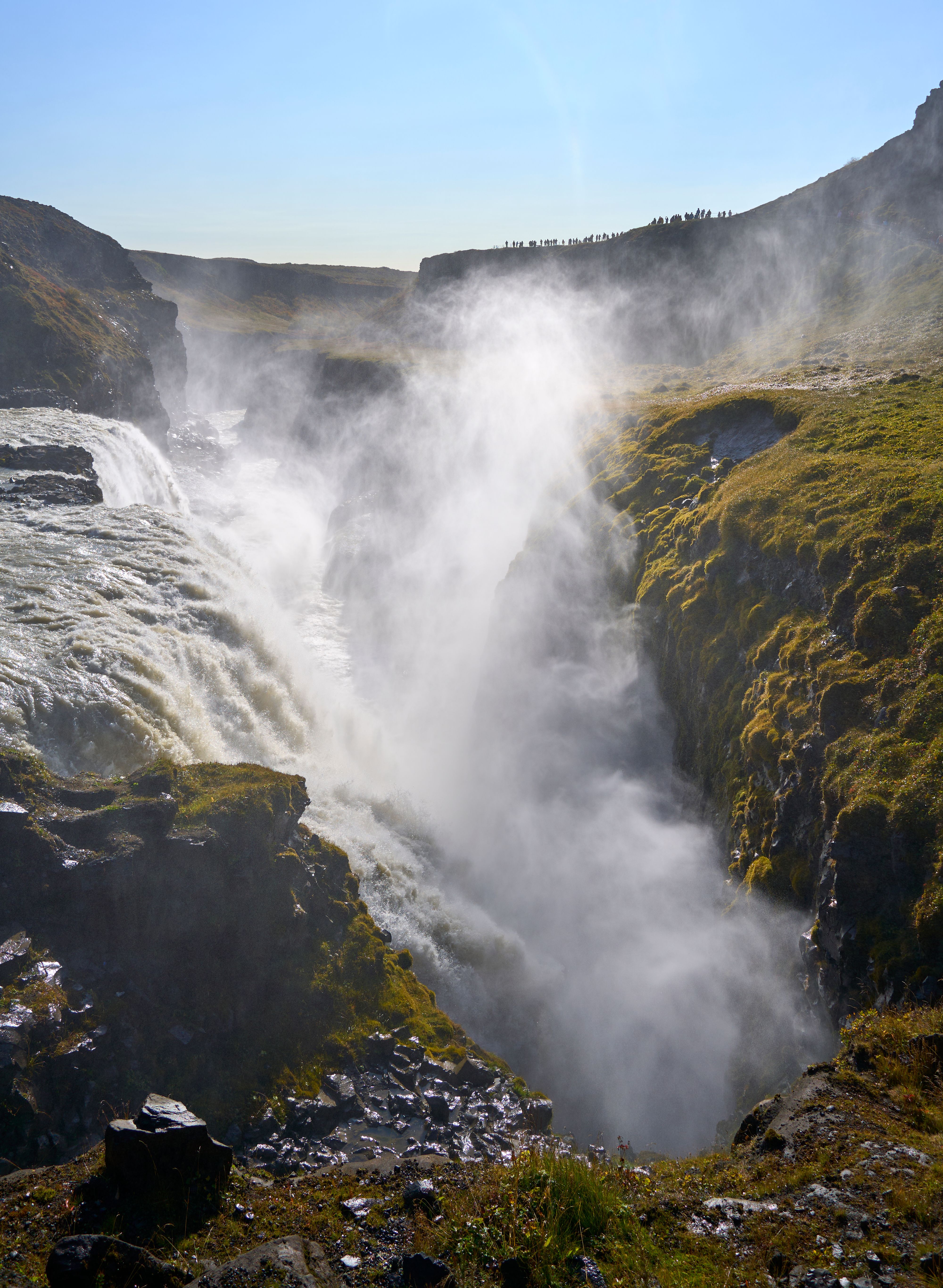 River with Steaming Gullfoss Waterfall · Free Stock Photo