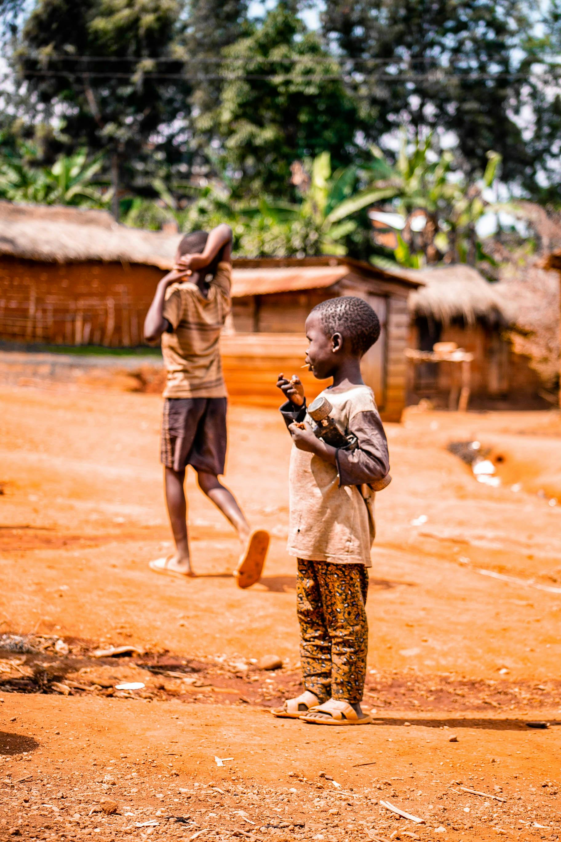 Kids Playing in a Narrow Alley · Free Stock Photo