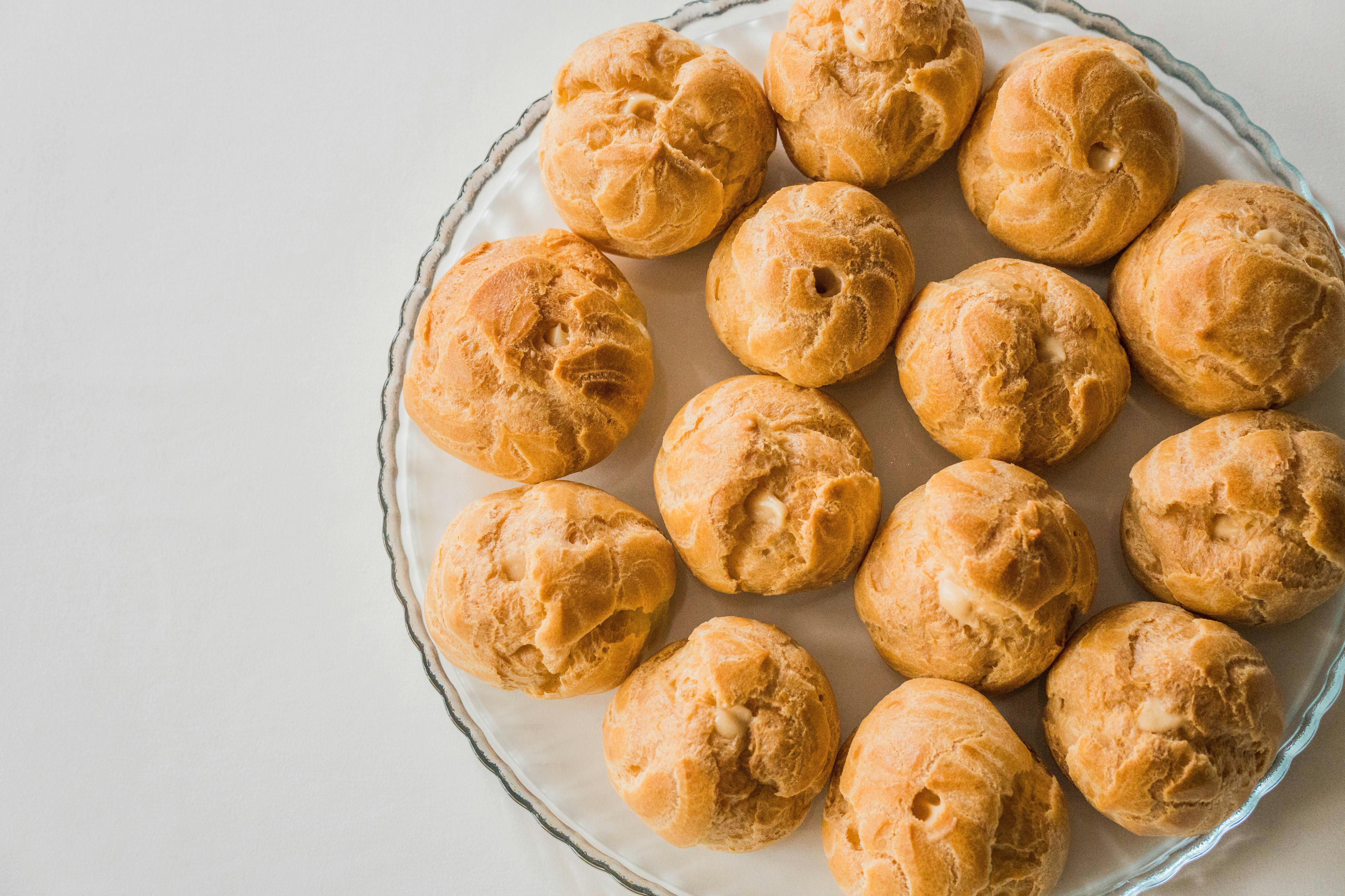 A Plate of Cream Puffs · Free Stock Photo