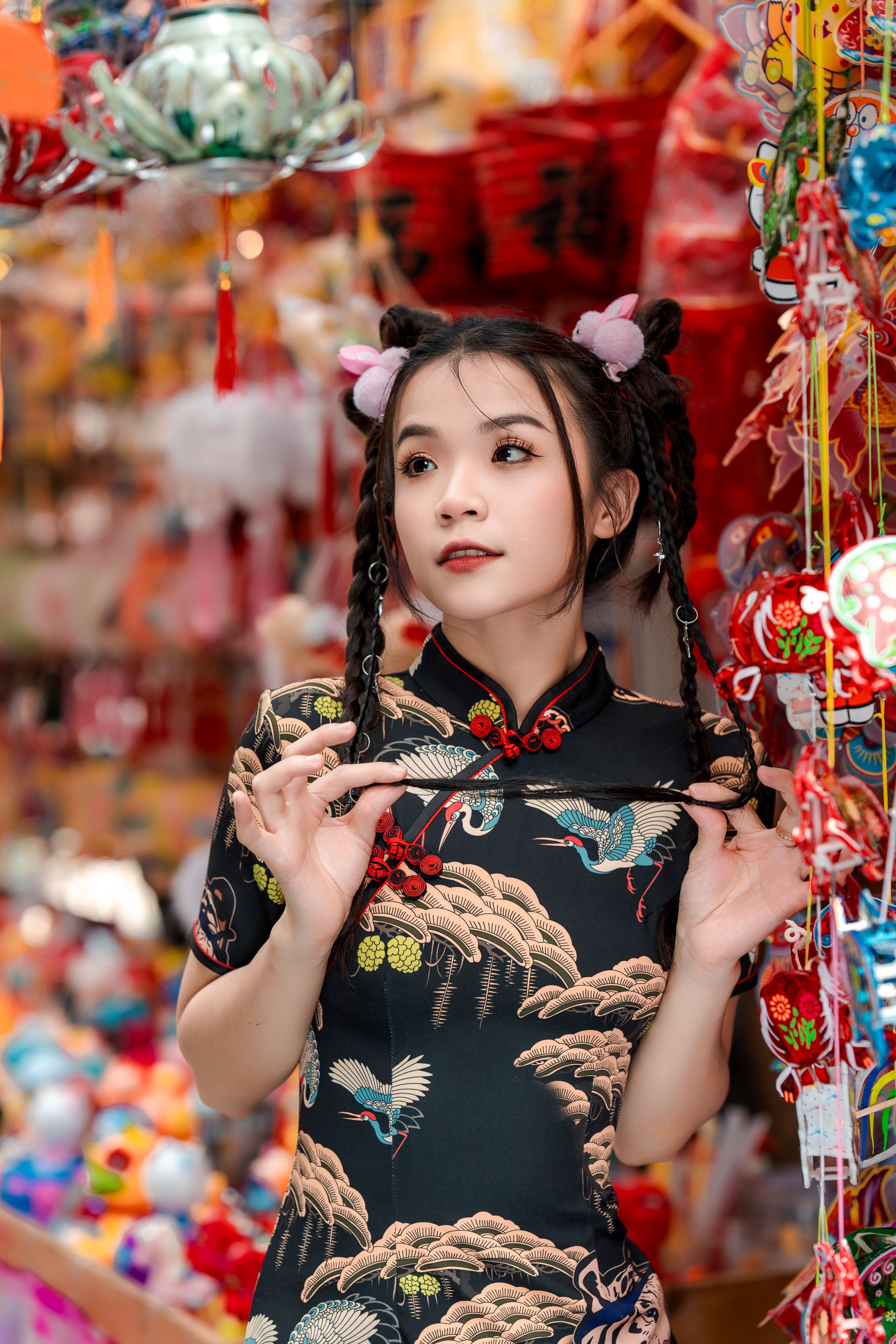 Brunette Woman in Traditional Chinese Dress · Free Stock Photo
